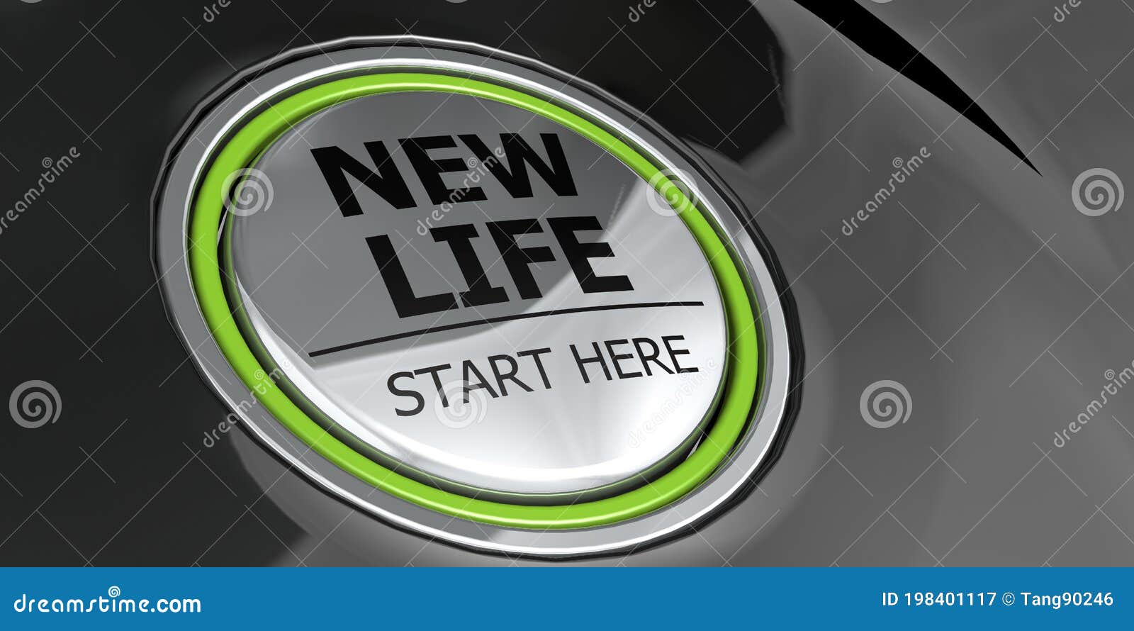 New Life Start Here Button on Black Background Stock Illustration ...