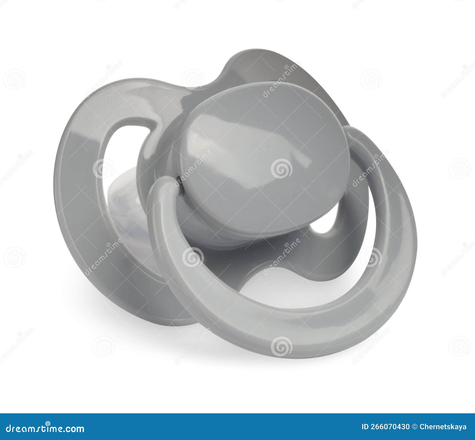 New Light Grey Baby Pacifier Isolated on White Stock Photo - Image of ...