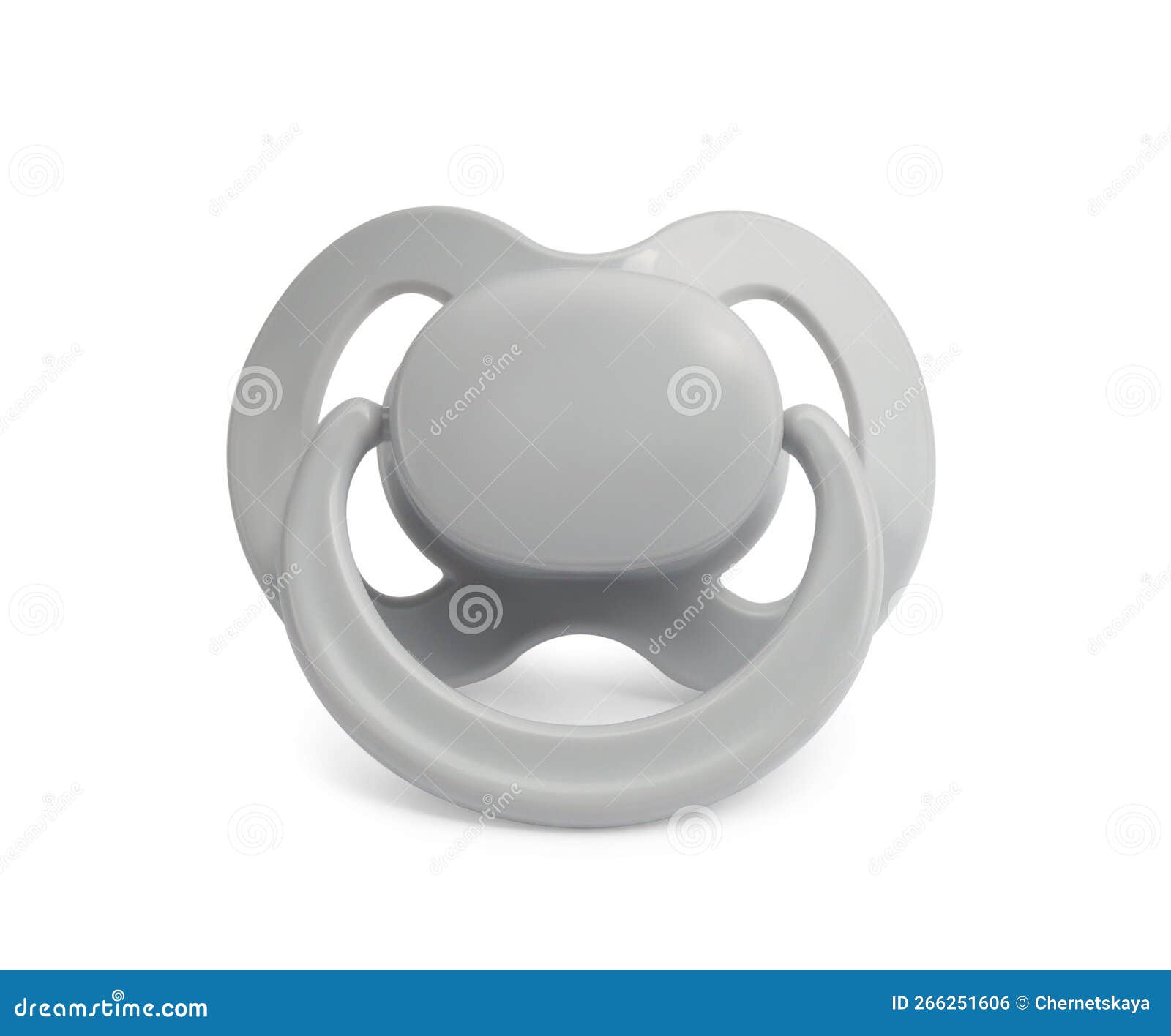 New Light Grey Baby Pacifier Isolated on White Stock Photo - Image of ...