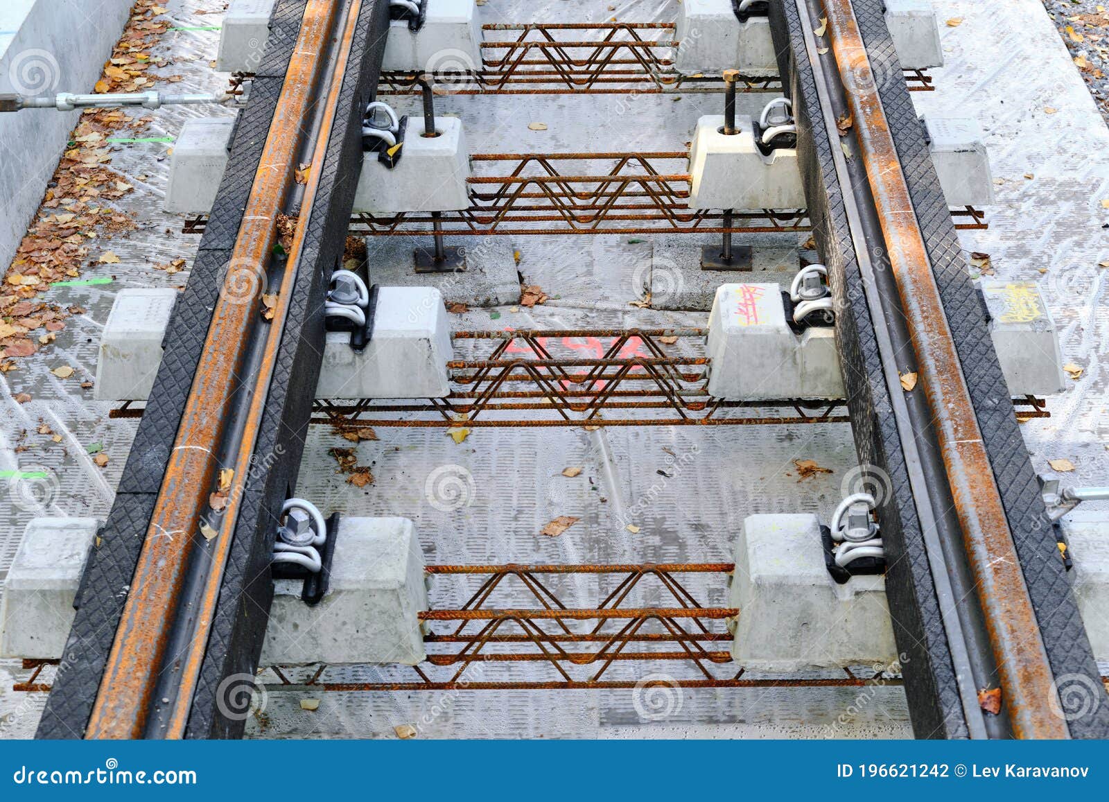 The New Light Rail Tracks are Under Construction Stock Photo - Image of ...