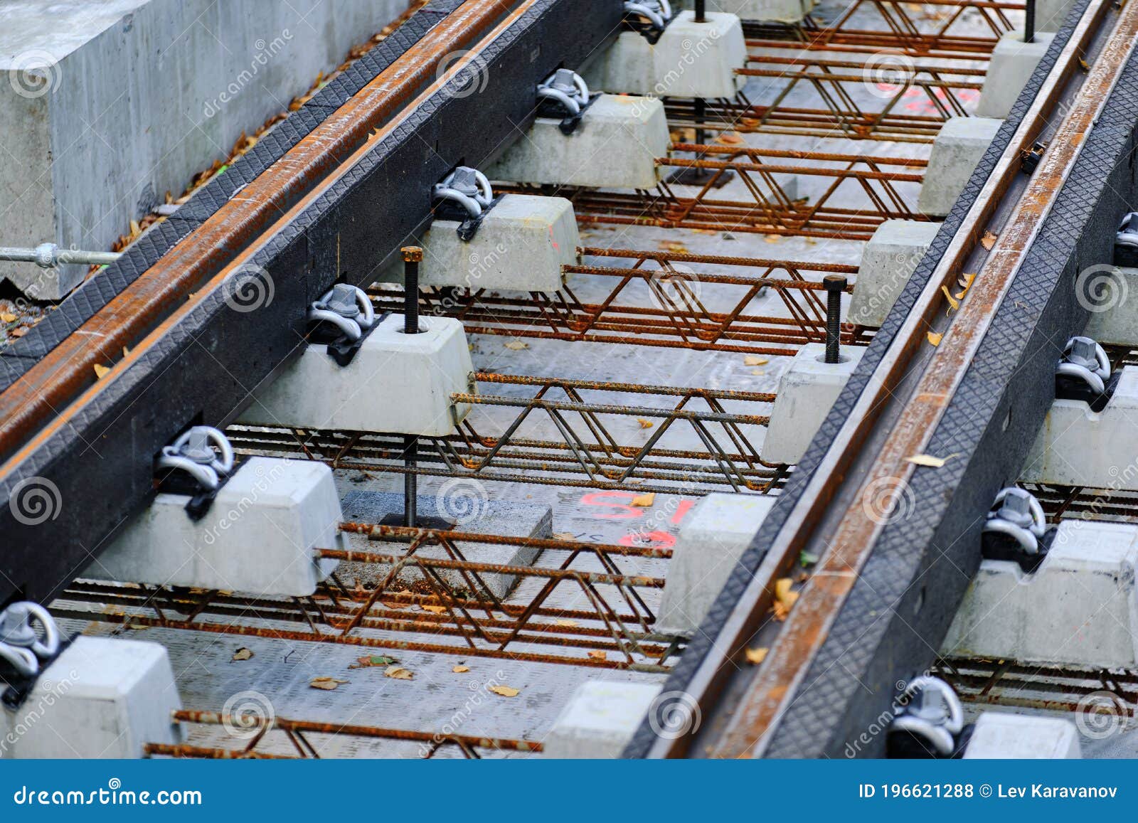 The New Light Rail Tracks are Under Construction Stock Photo - Image of ...