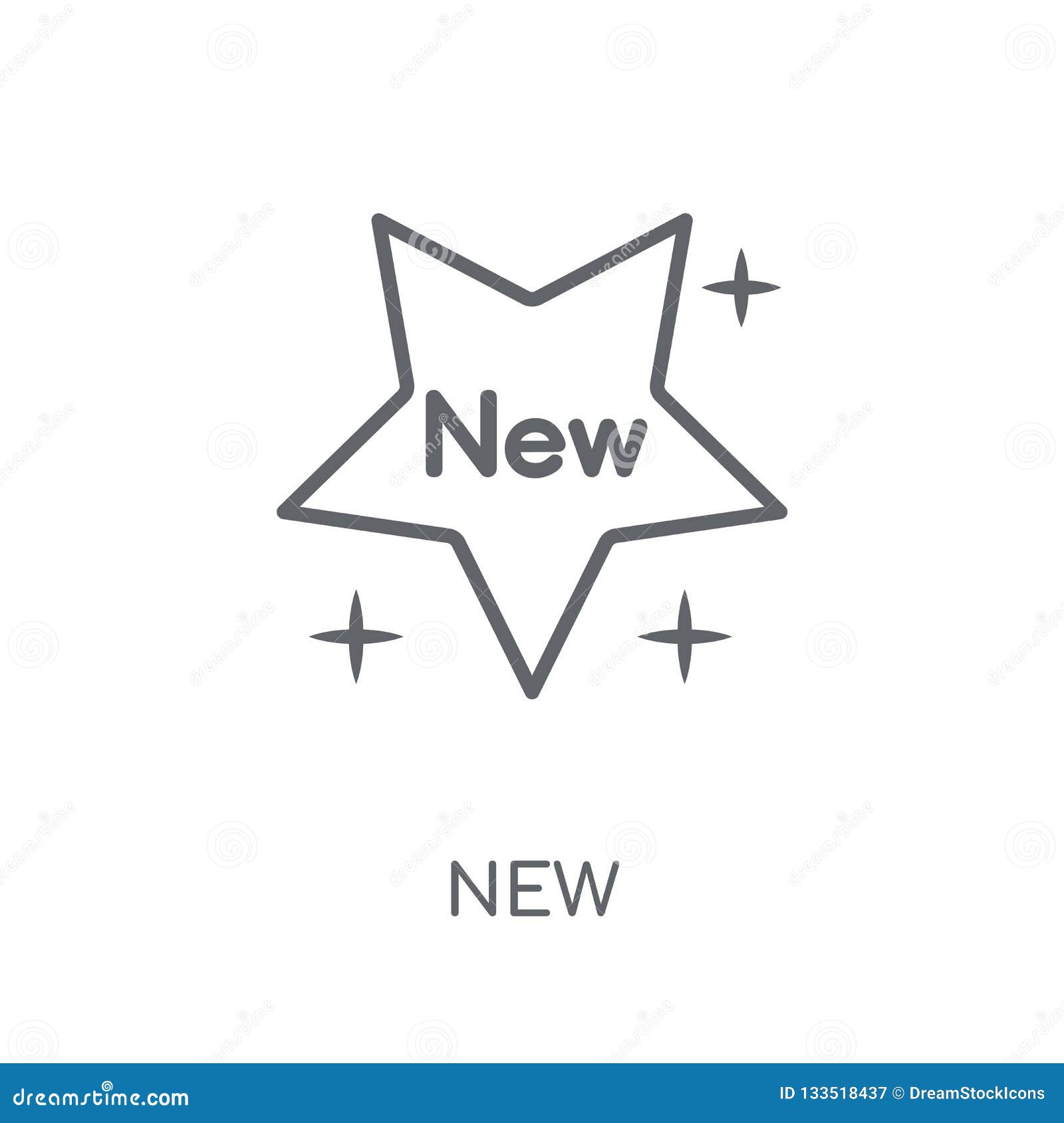 New Linear Icon. Modern Outline New Logo Concept on White Backgr Stock ...