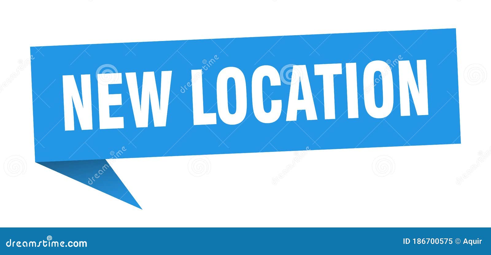 New Location Banner. New Location Speech Bubble Stock Vector ...