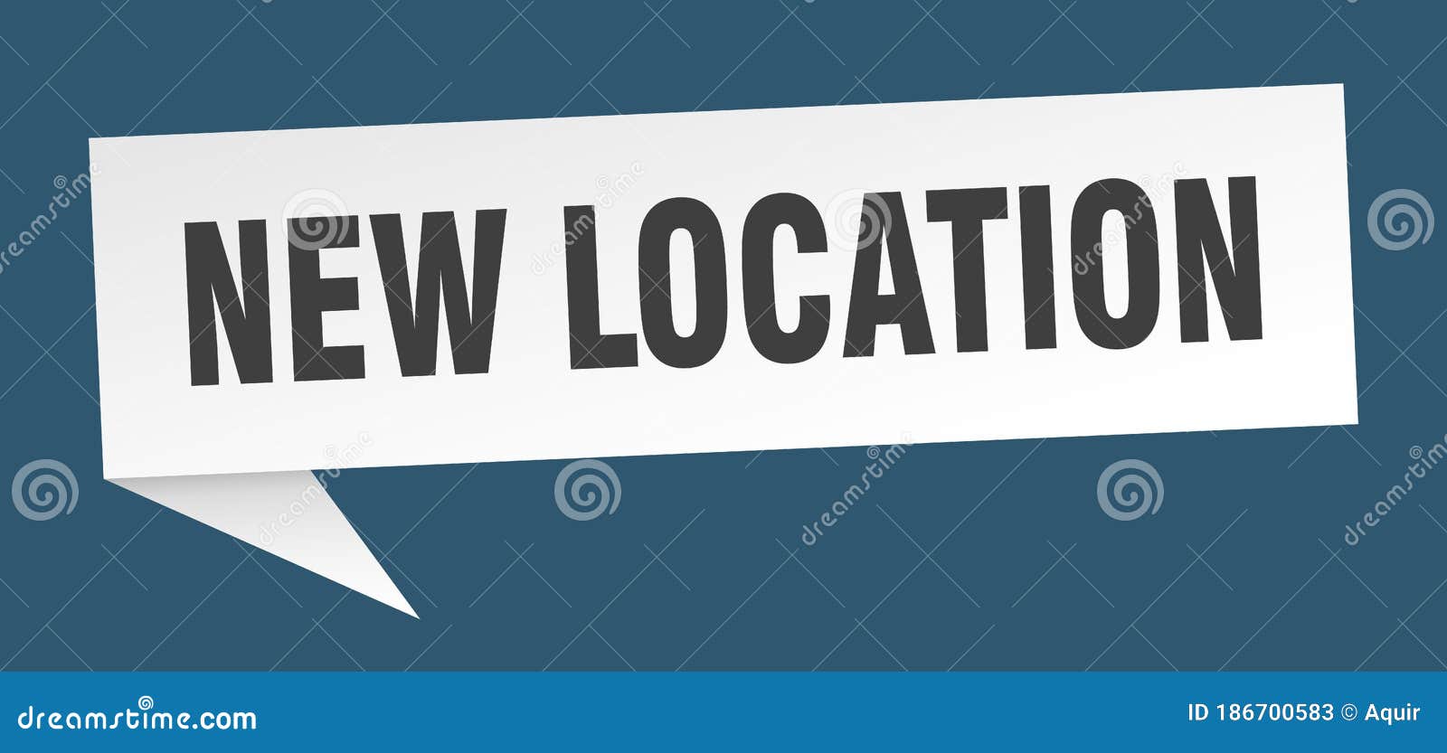 New Location Banner. New Location Speech Bubble Stock Vector ...