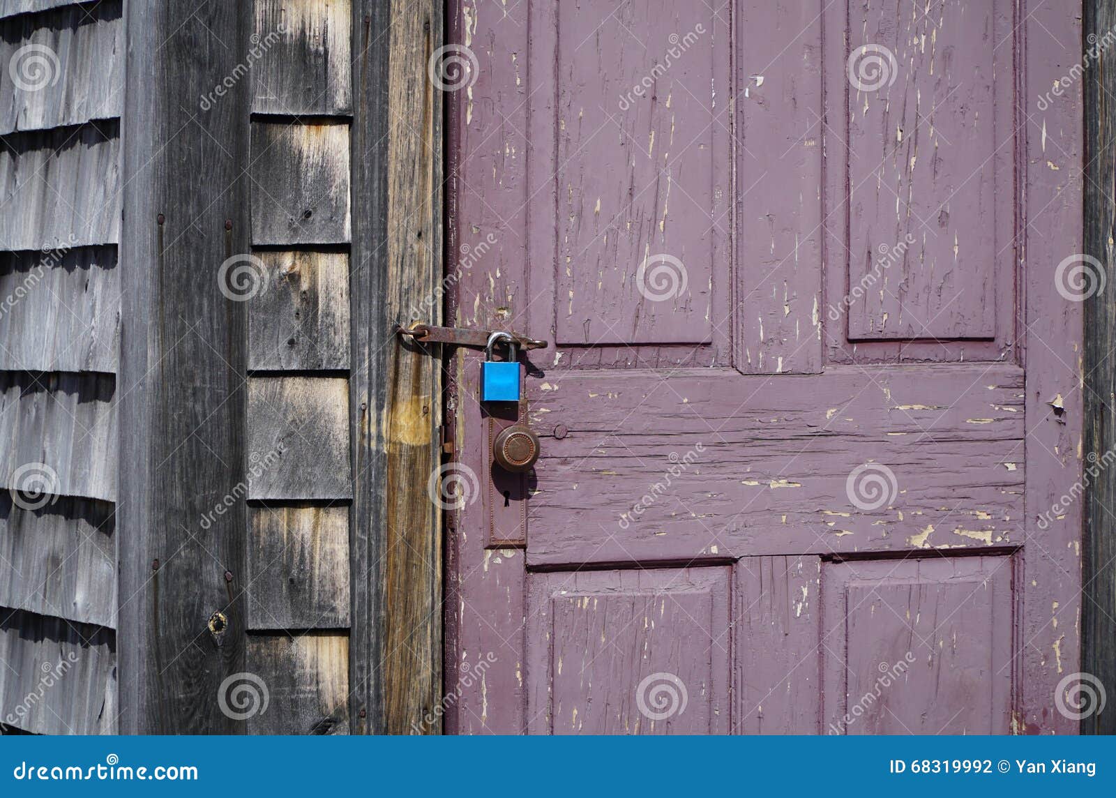 New Lock on Old Door stock photo. Image of memories, lock - 68319992