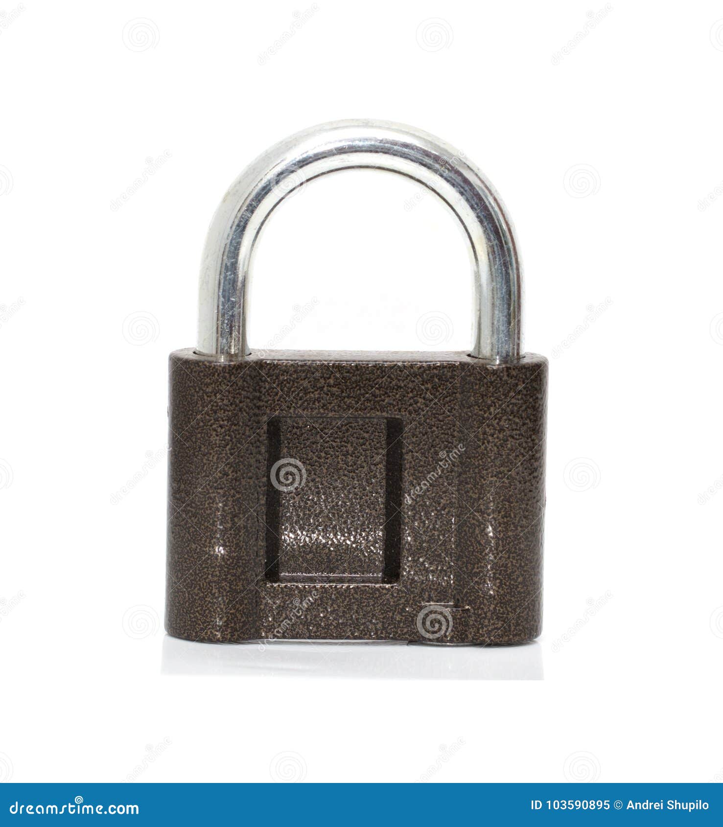A New Lock on a White Background. Macro Stock Image - Image of path ...