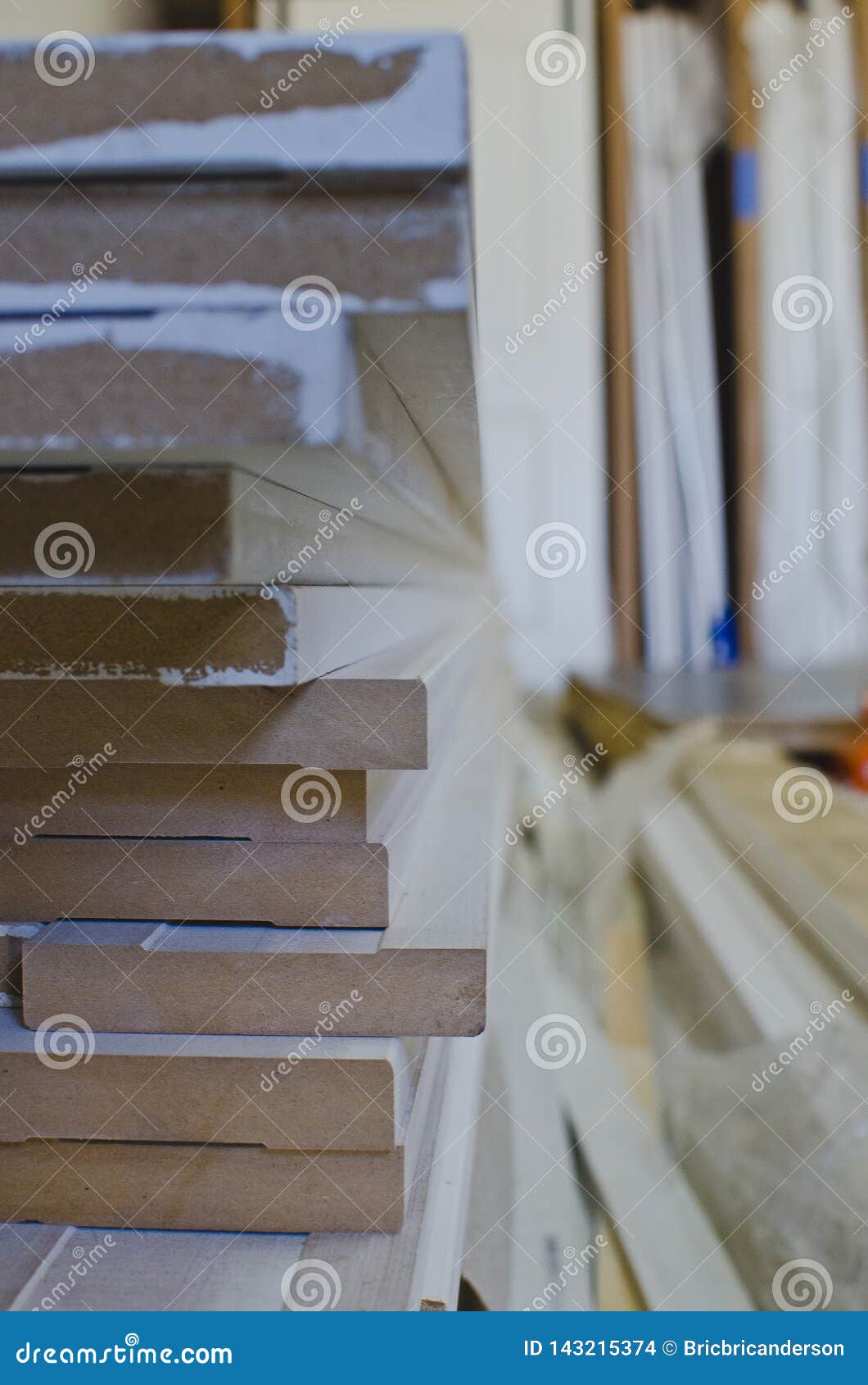 A Long Stack of MDF Boards in the Warehouse Stock Photo - Image of hard ...