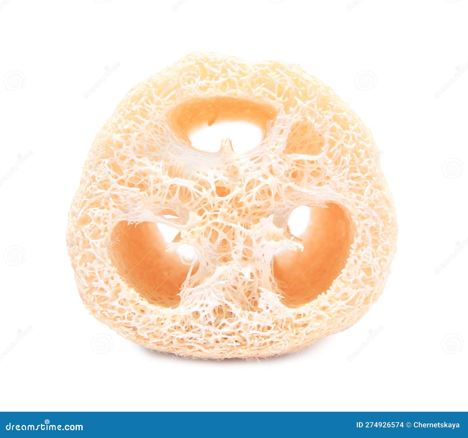 New Loofah Sponge Isolated on White. Personal Hygiene Stock Photo ...