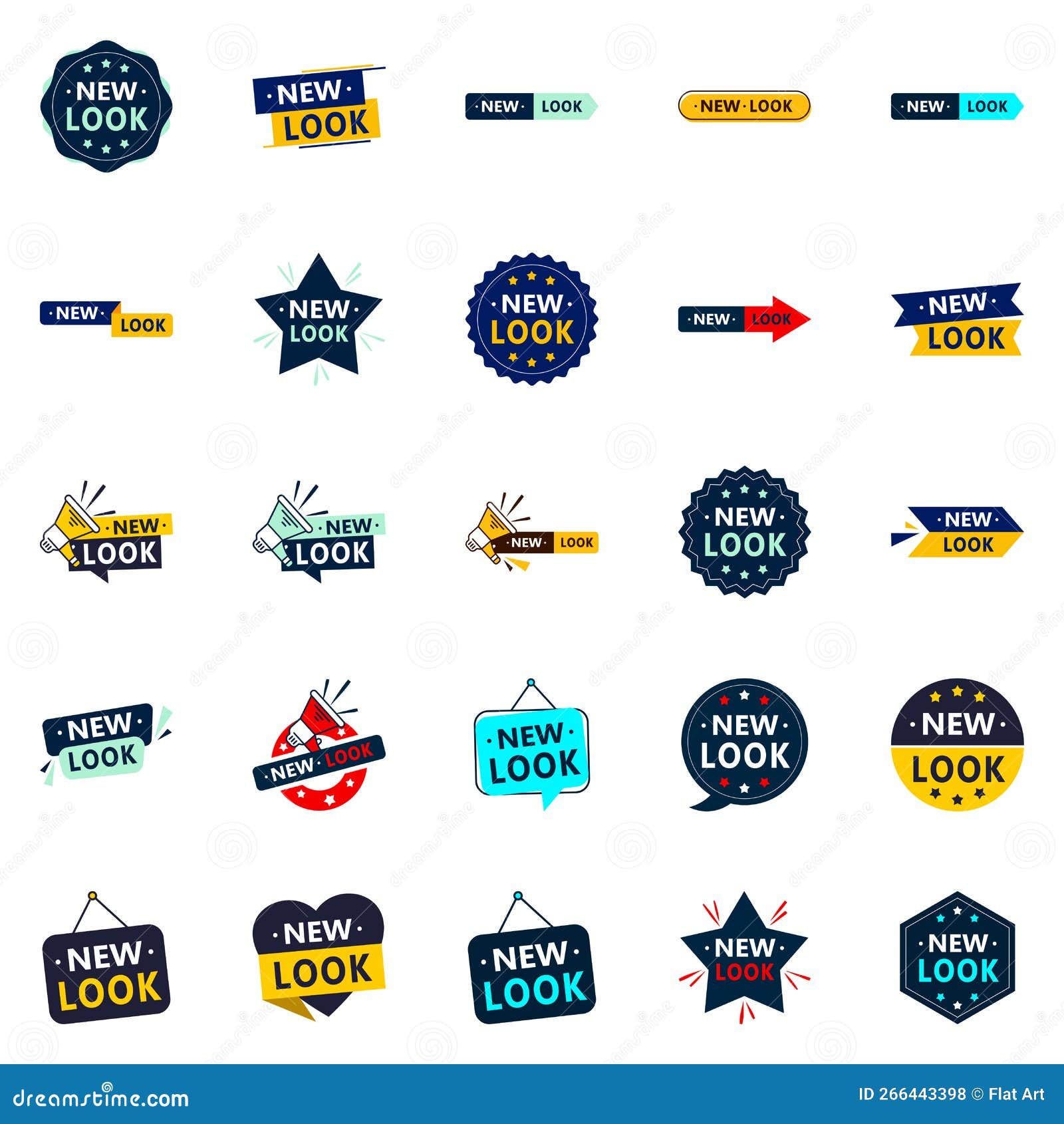 New Look 25 Fresh and Modern Vector Designs Stock Vector - Illustration ...