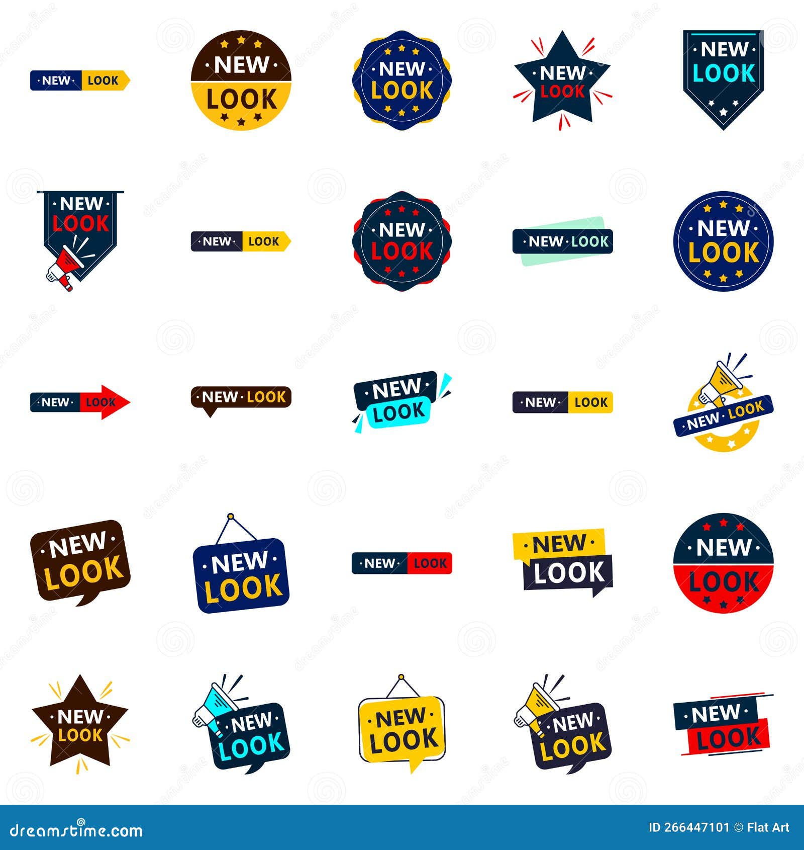 New Look 25 Fresh and Modern Vector Designs Stock Vector - Illustration ...