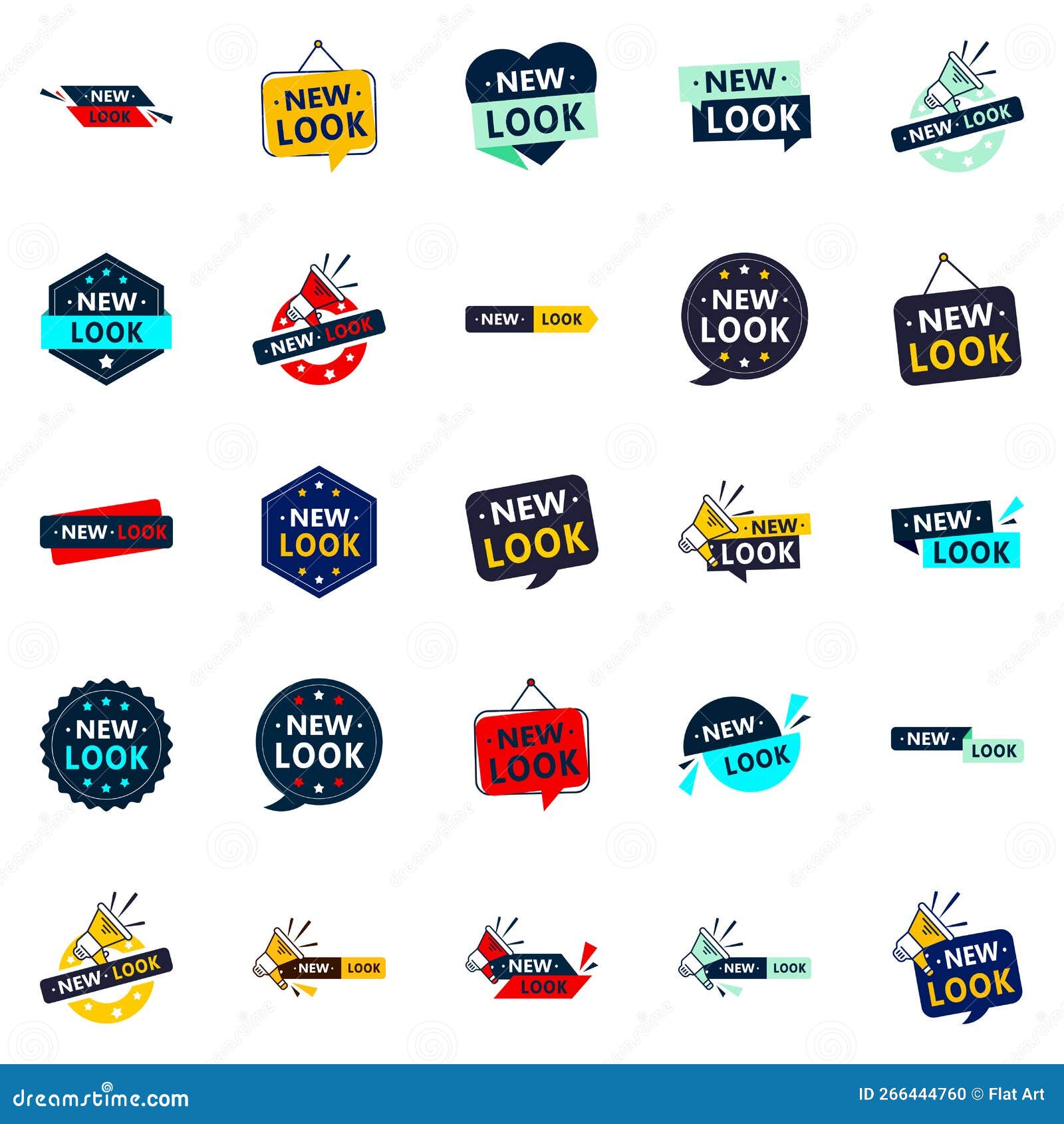 New Look 25 Fresh Vector Designs To Modernize Your Brand Stock Vector ...