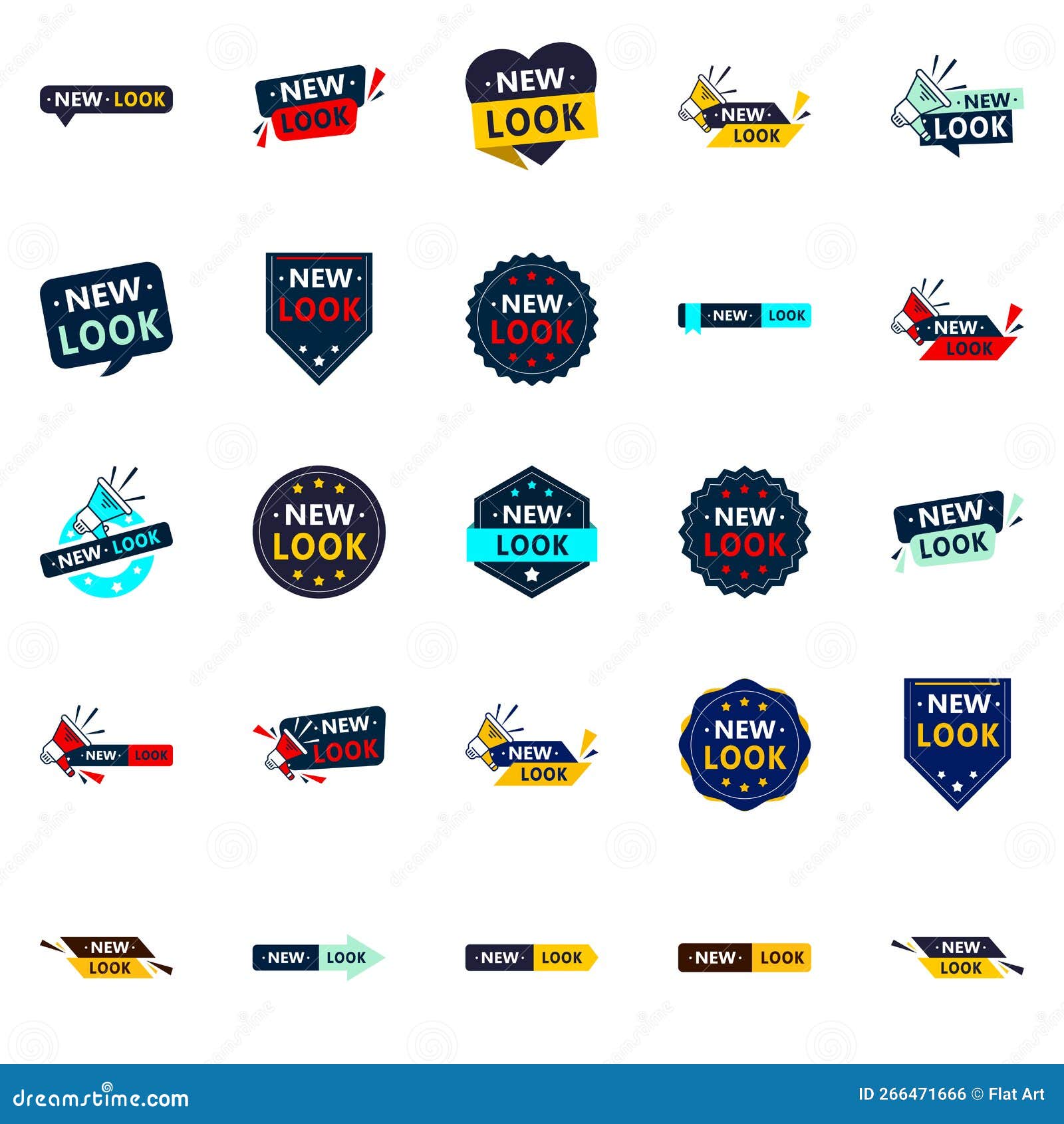 New Look 25 Fresh Vector Designs To Modernize Your Brand Stock Vector ...