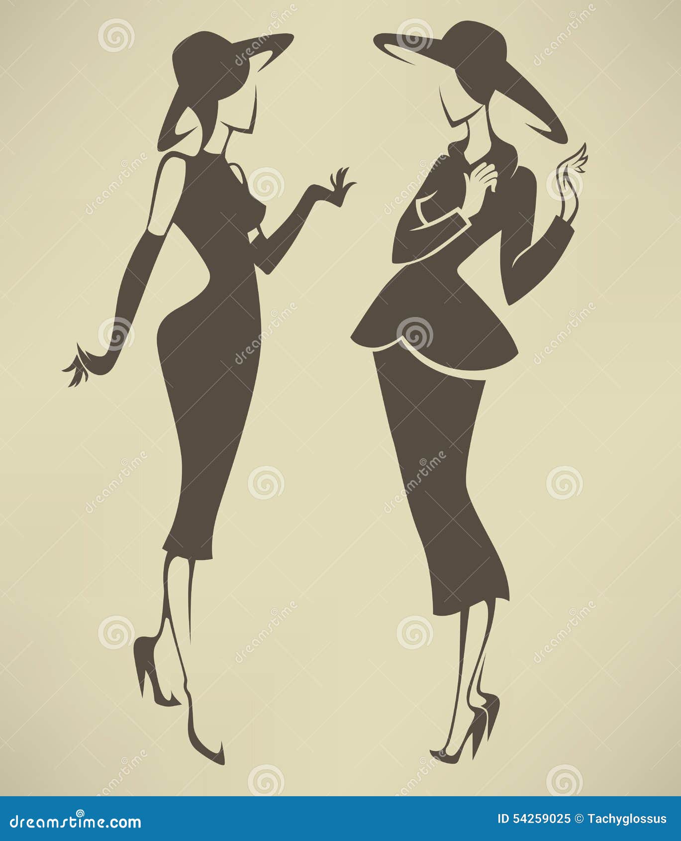 New look girls stock vector. Illustration of people, pack - 54259025