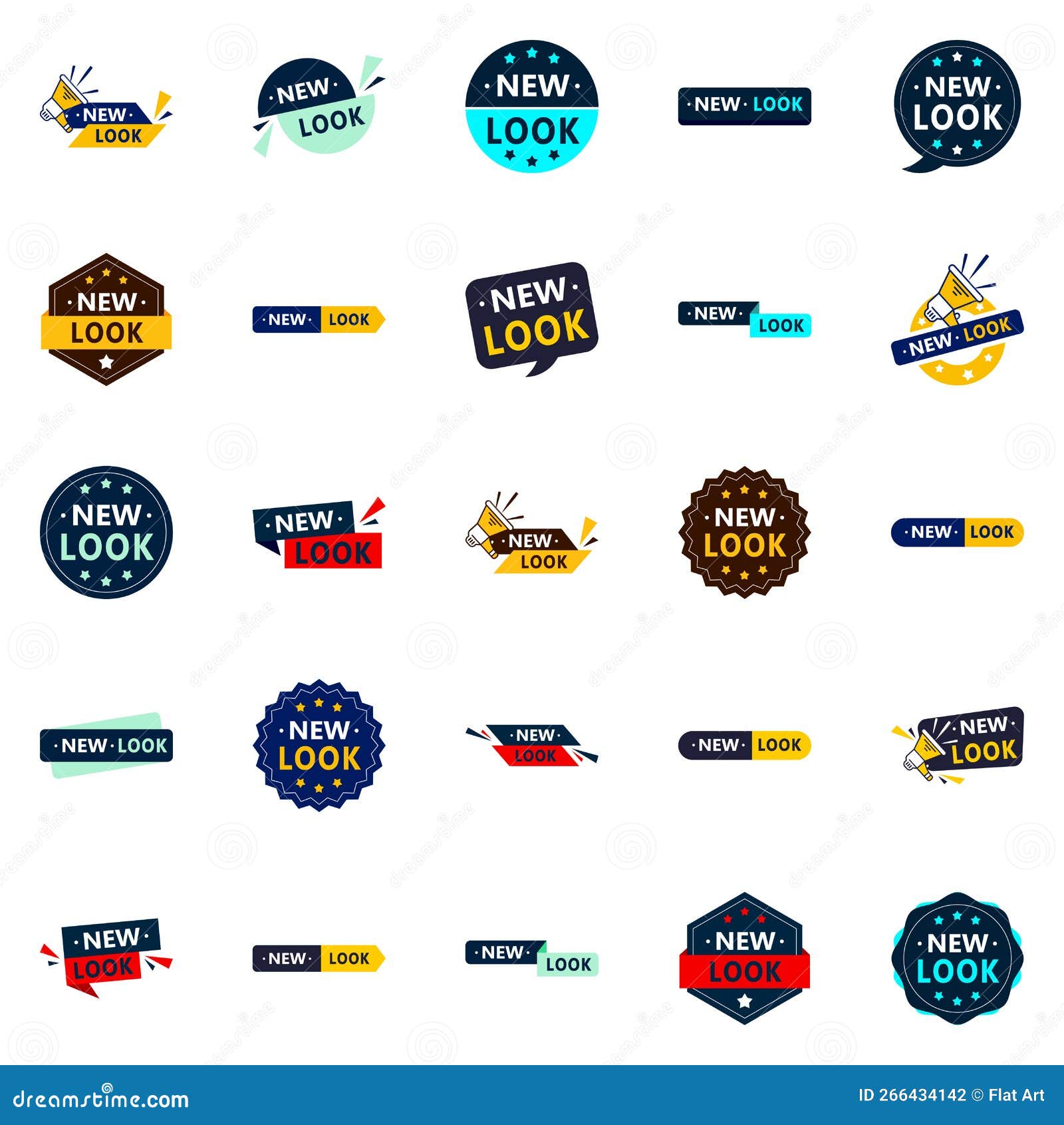 New Look 25 Innovative Vector Designs for a Bold Rebrand Stock Vector ...
