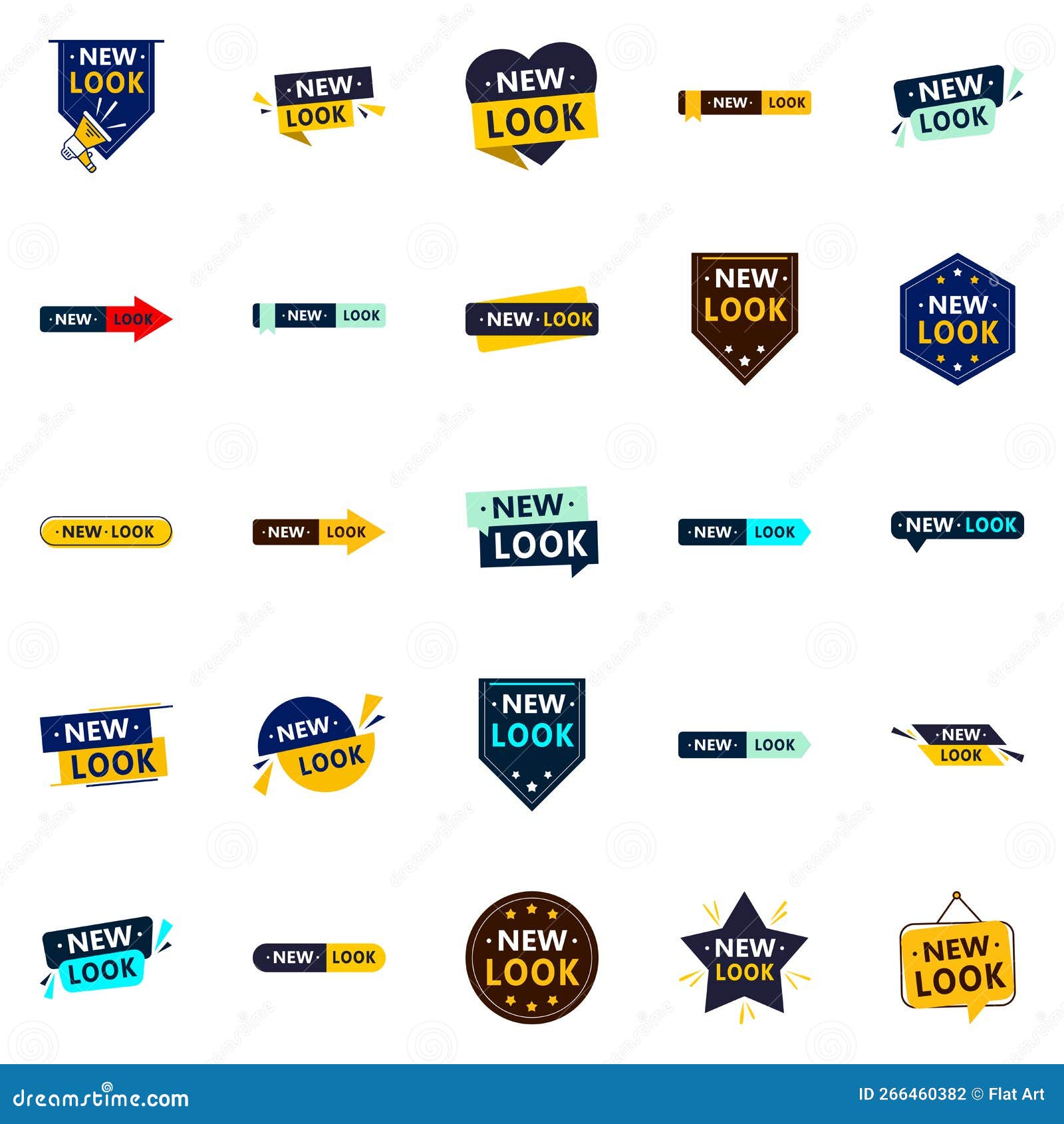 New Look 25 Innovative Vector Designs for a Bold Rebrand Stock Vector ...