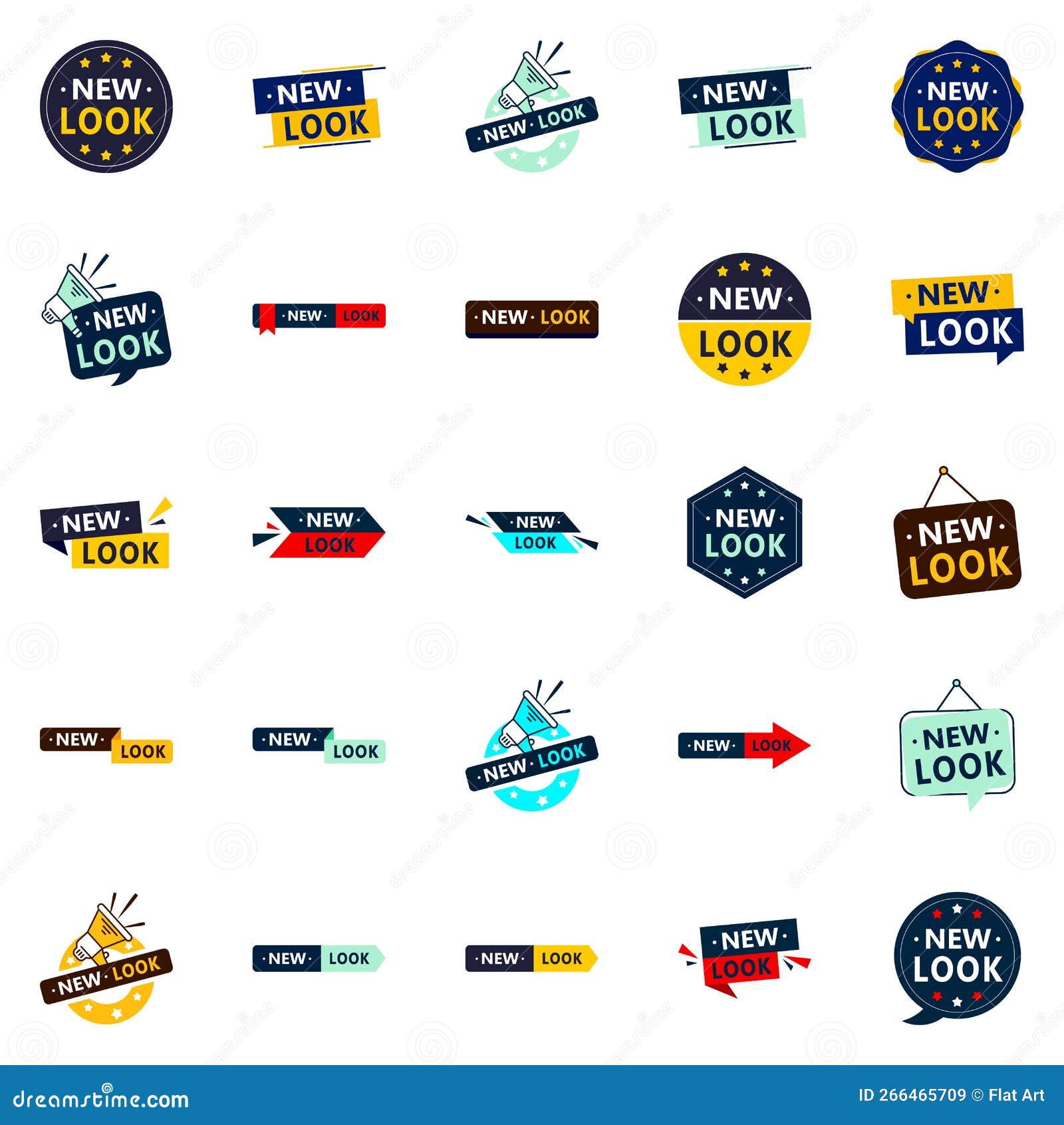 New Look 25 Innovative Vector Elements for a Bold Rebrand Stock Vector ...