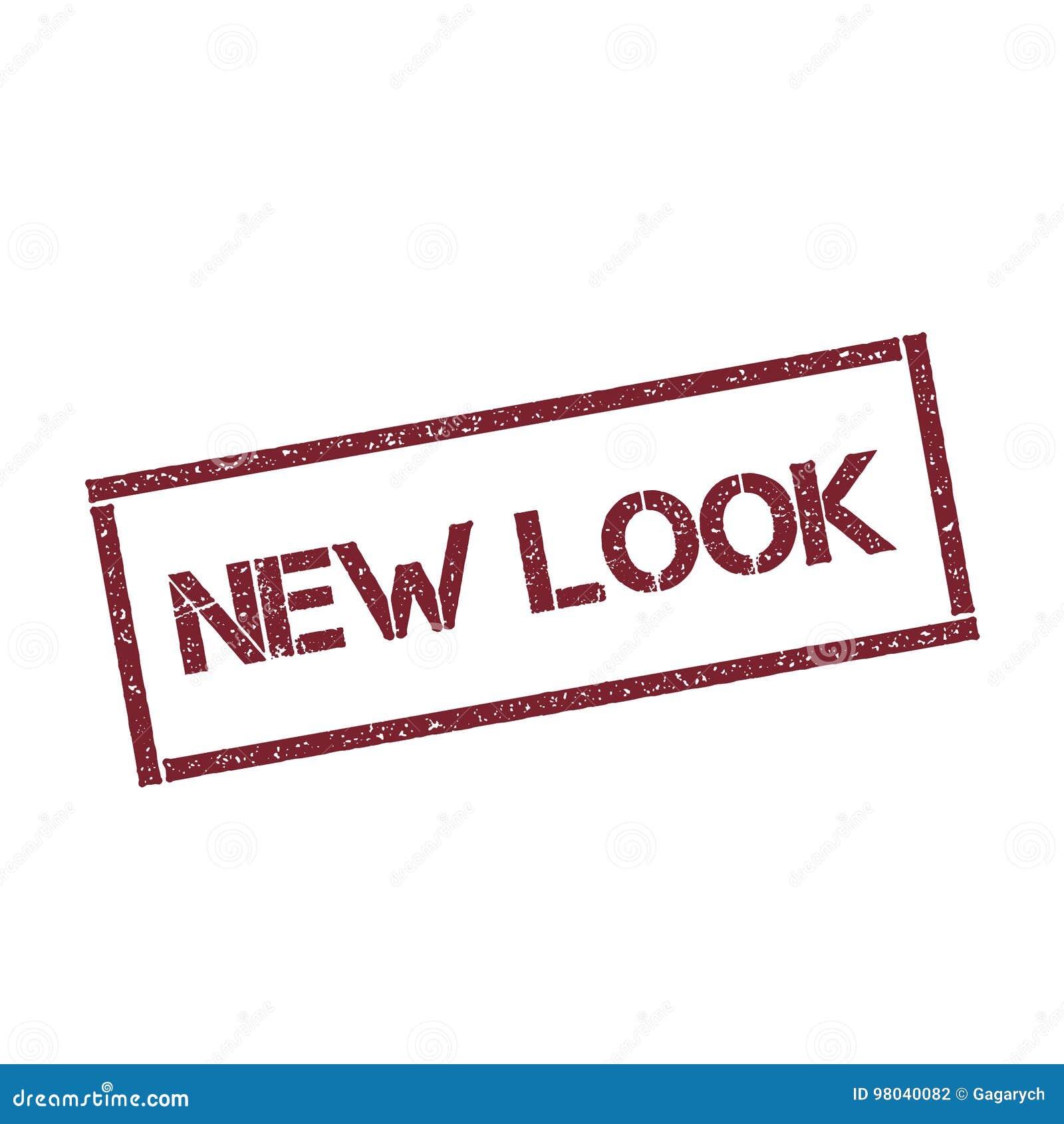 New Look Rectangular Stamp. Stock Vector - Illustration of design ...