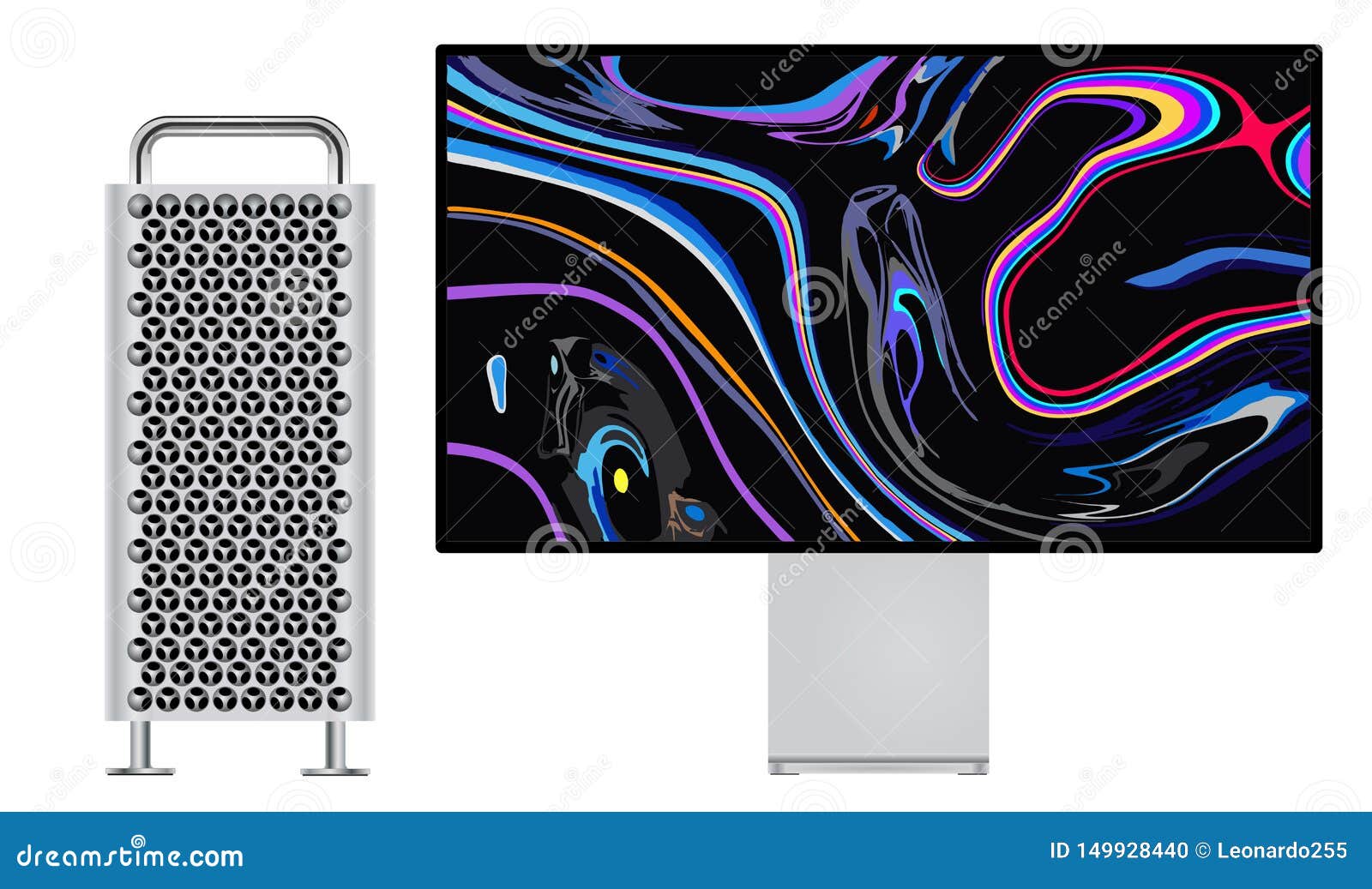 New Mac Pro with Retina 6K Display Editorial Image - Illustration of ...