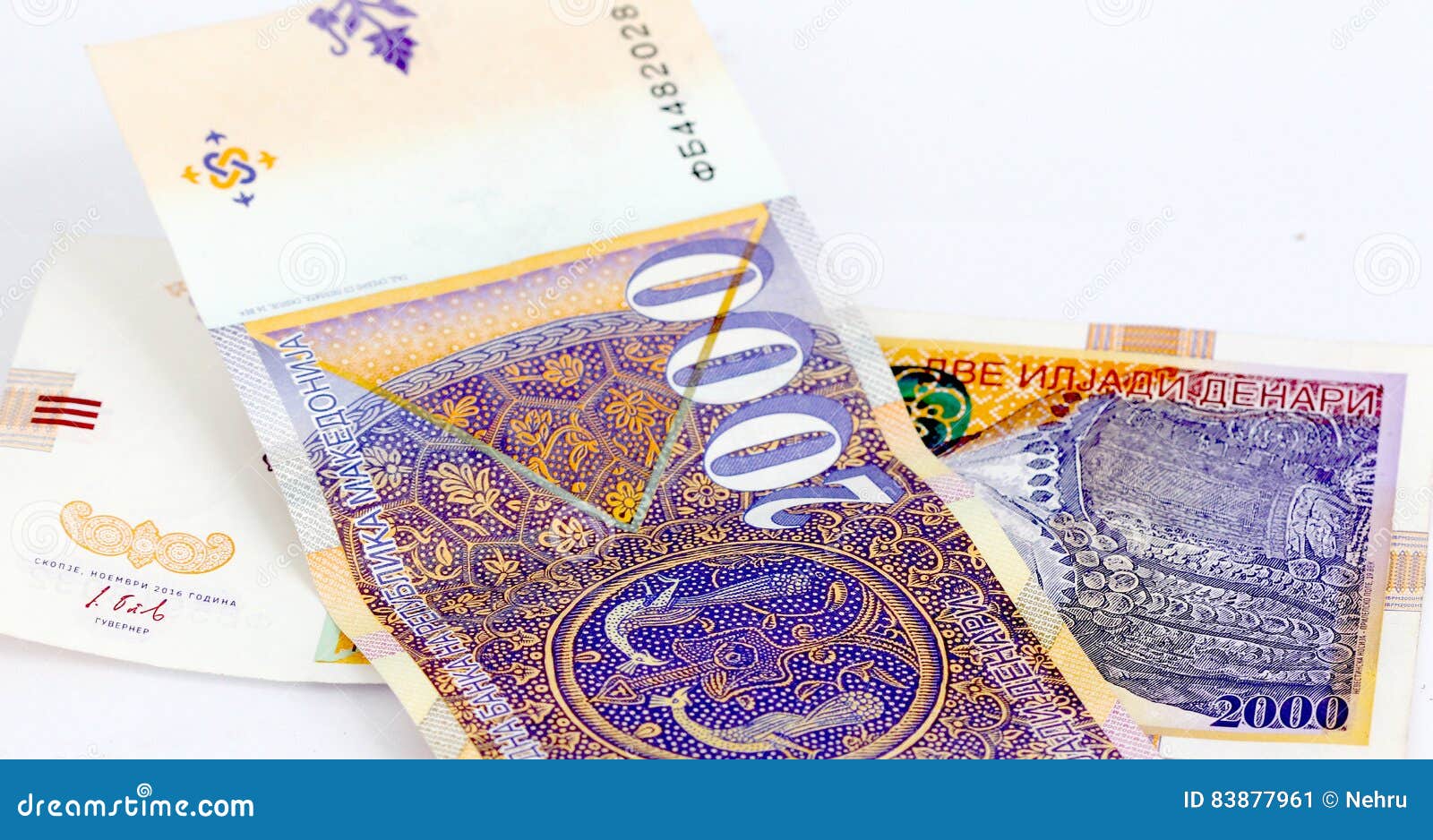 New Macedonian banknotes stock image. Image of business - 83877961