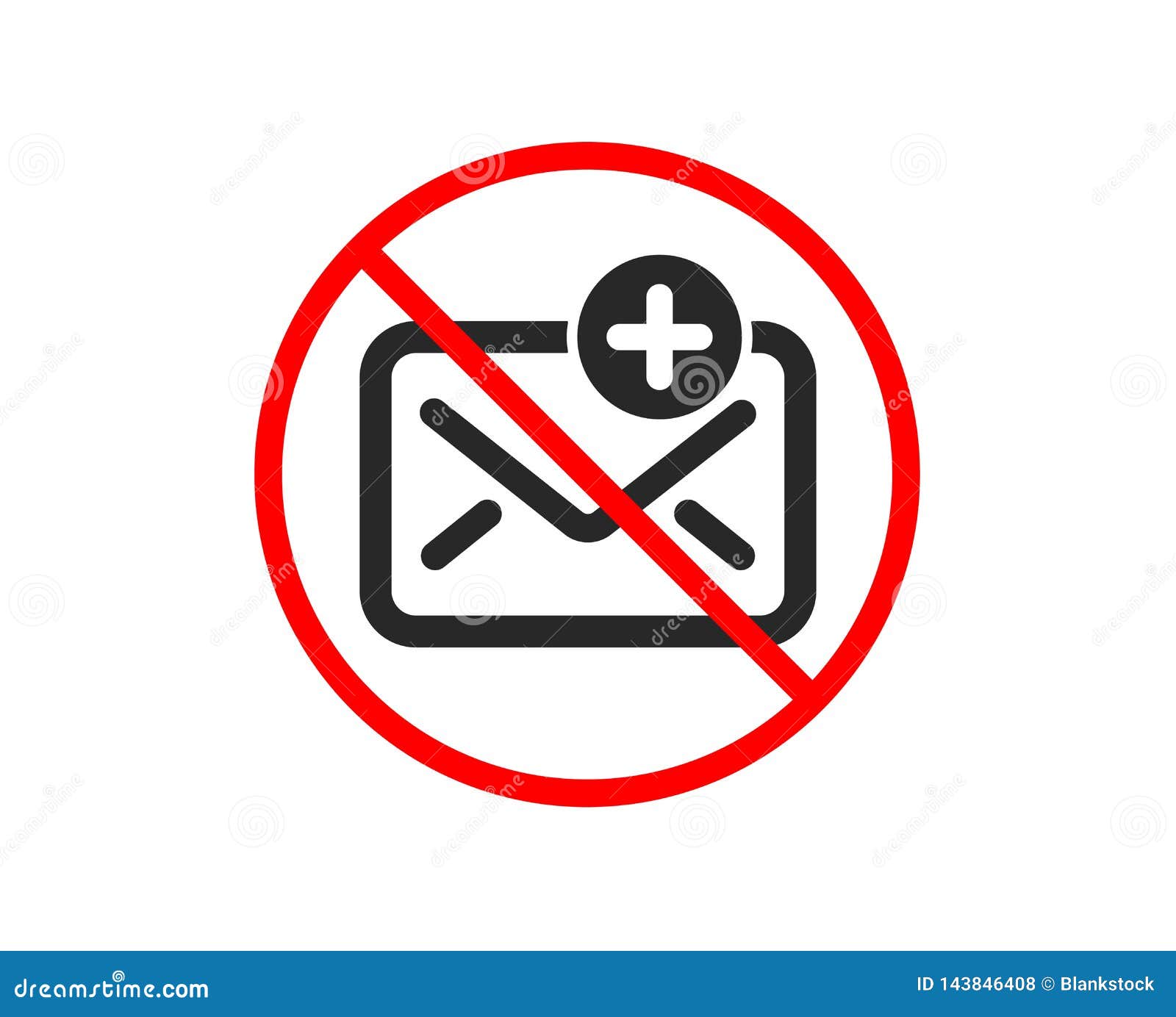 New Mail Icon. Add Message Correspondence Sign. Vector Stock Vector ...