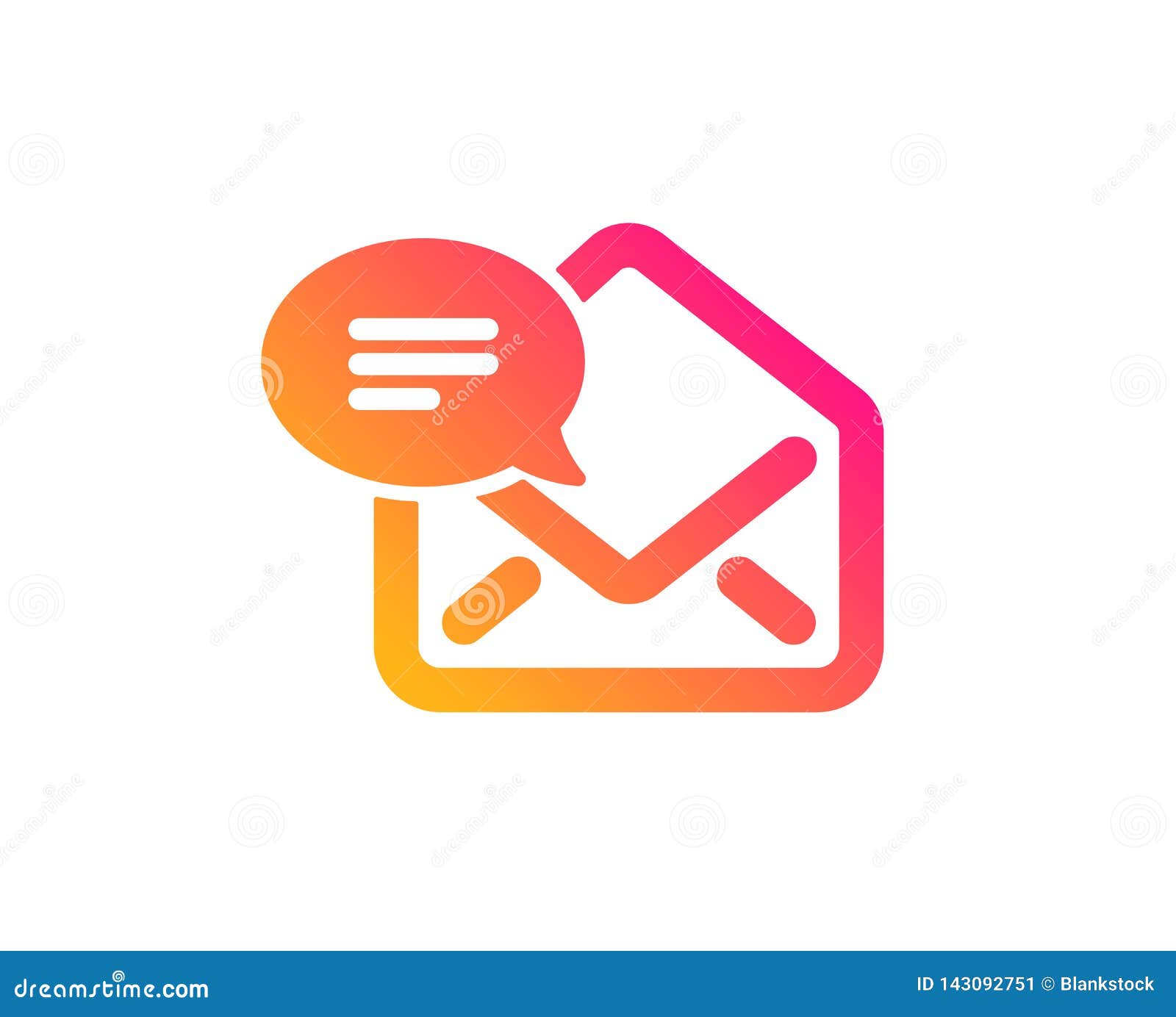 New Mail Icon. Message Correspondence Sign. Vector Stock Vector ...