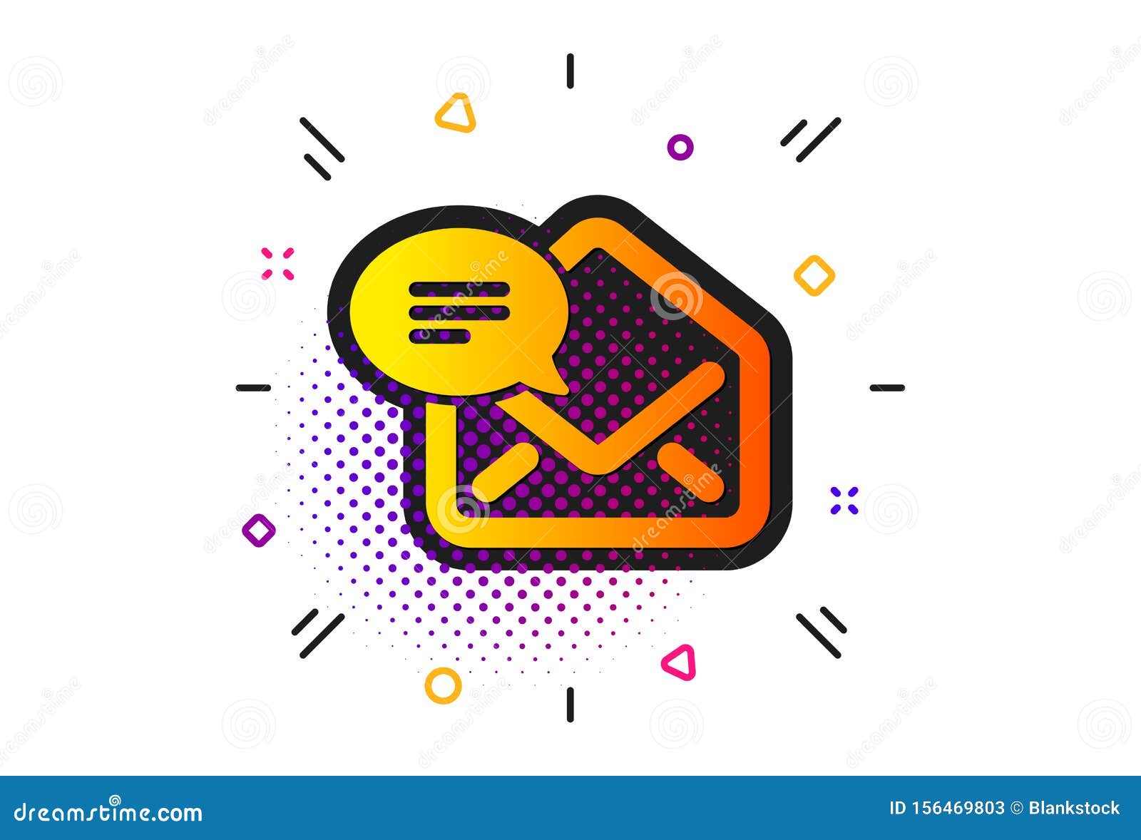 New Mail Icon. Message Correspondence Sign. Vector Stock Vector ...