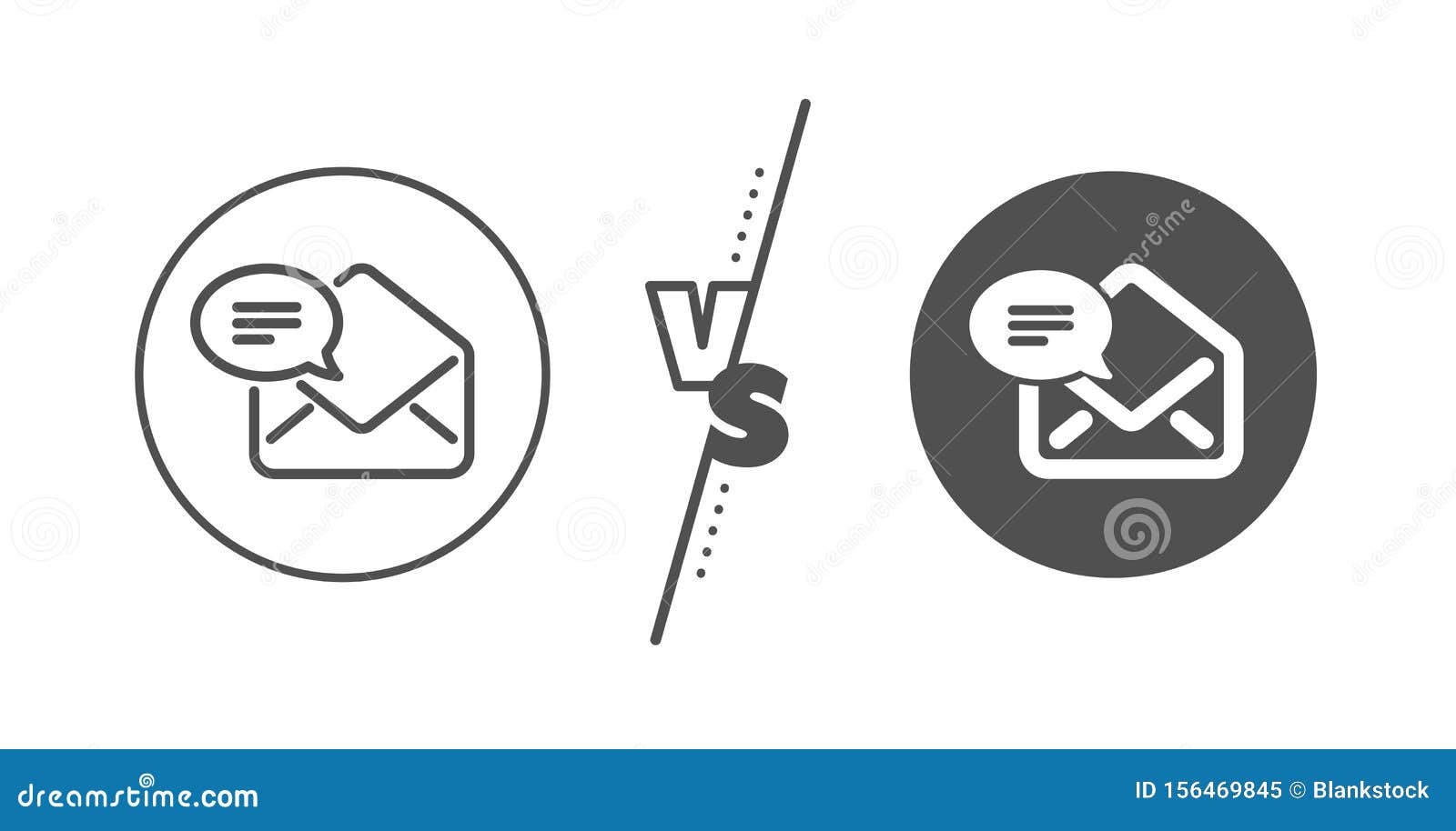 New Mail Line Icon. Message Correspondence Sign. Vector Stock Vector ...