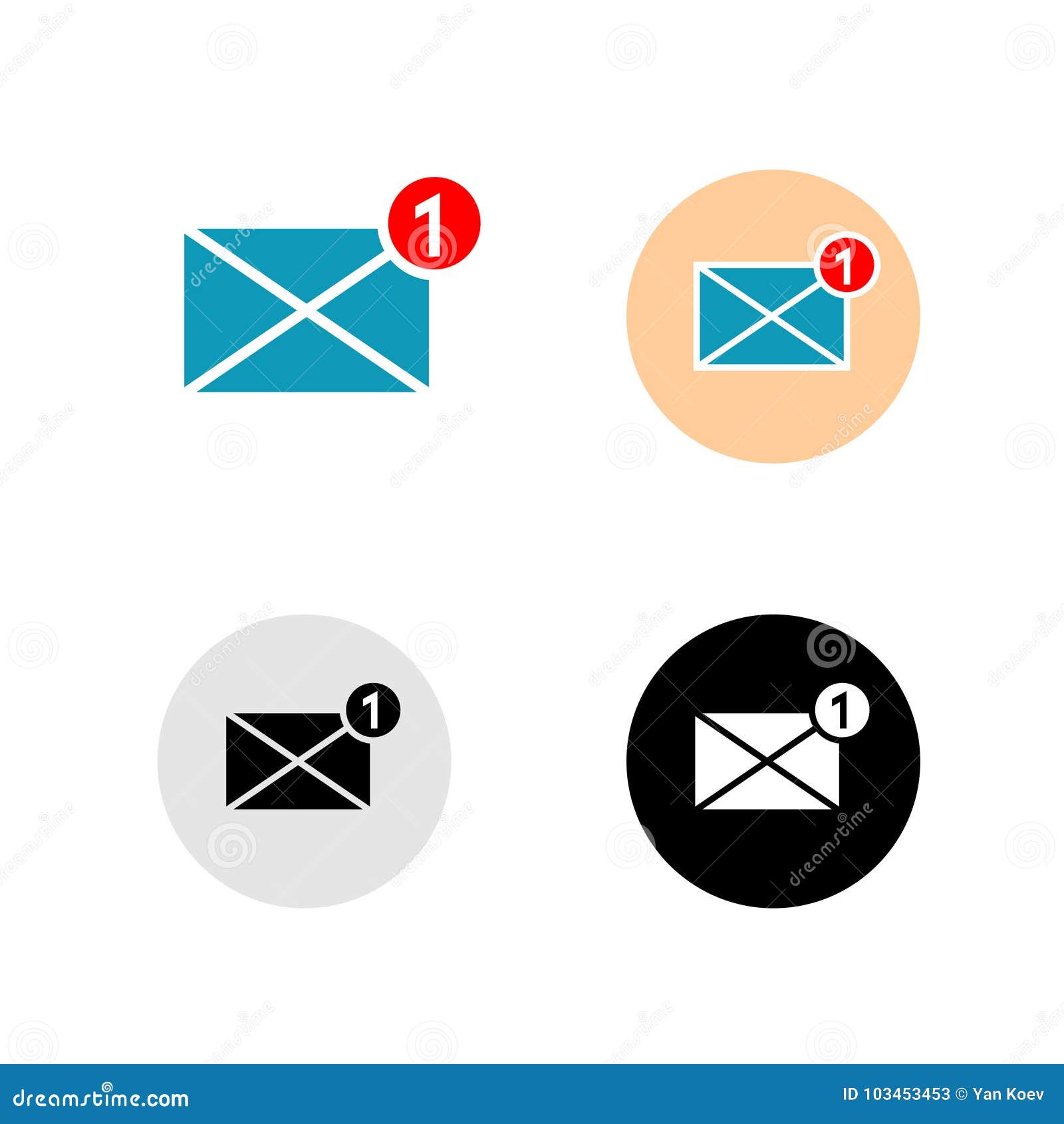 New mail message icon stock vector. Illustration of email - 103453453