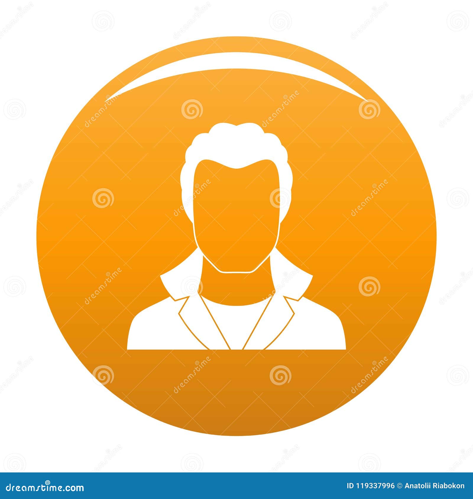 Avatar Of A Man With Orange Hair. Avatar And Face Single Icon In ...