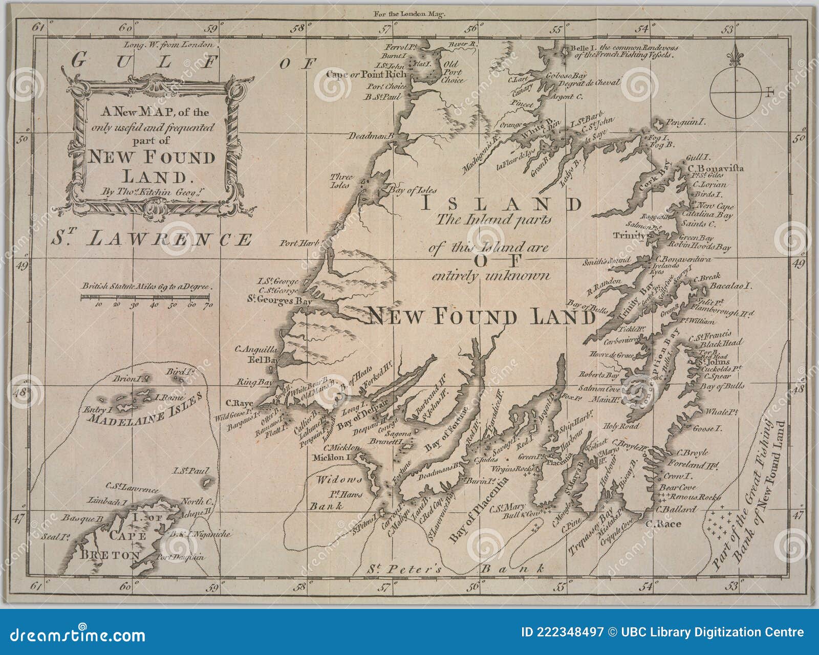 A New Map Of The Only Useful And Frequented Part Of New Found Land ...
