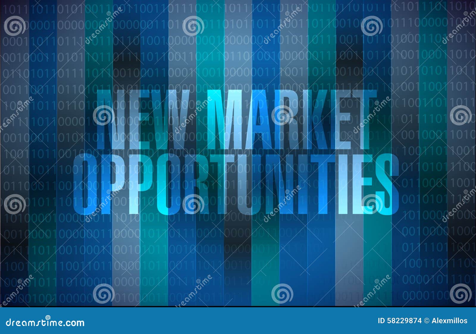New Market Opportunities Binary Sign Concept Stock Illustration ...
