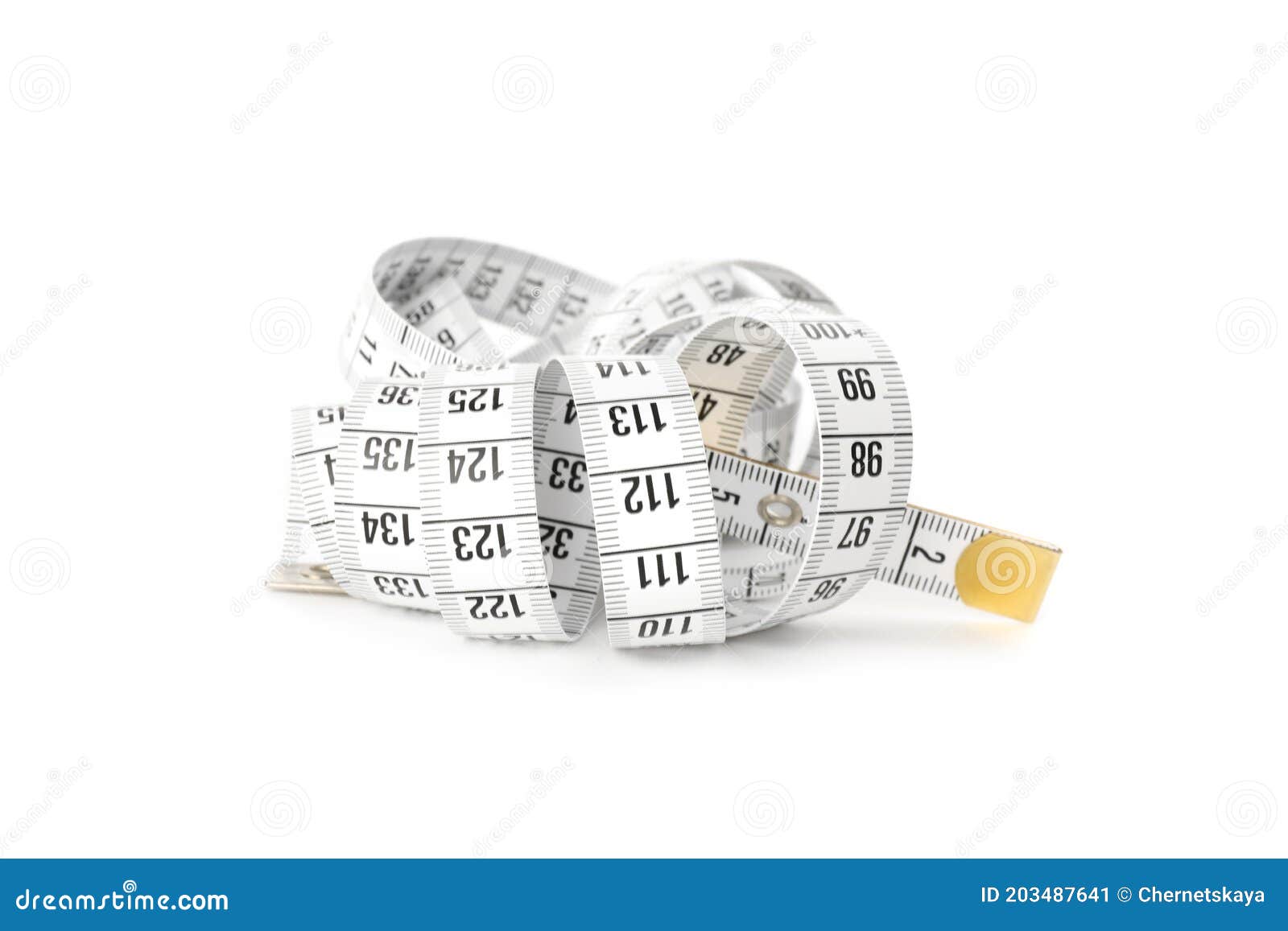 New Measuring Tape with Scale Isolated on White Stock Image - Image of ...