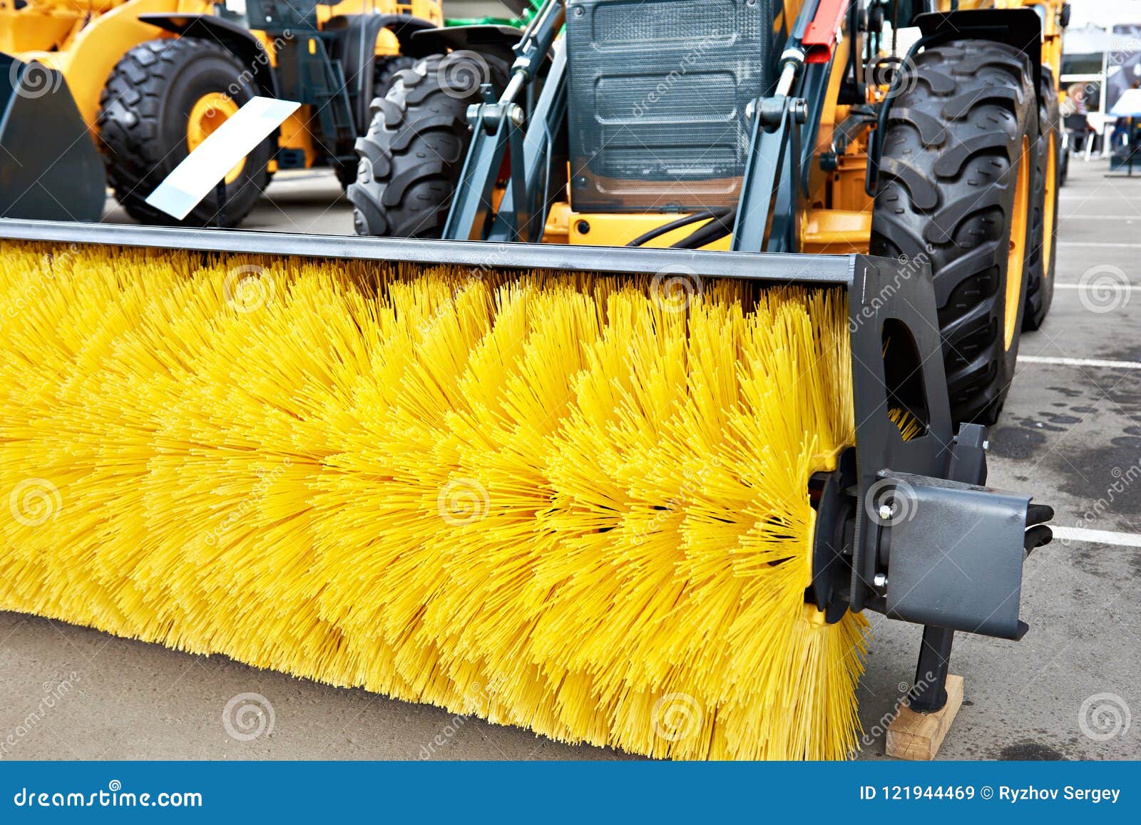 New mechanical sweeper stock image. Image of road, broom - 121944469