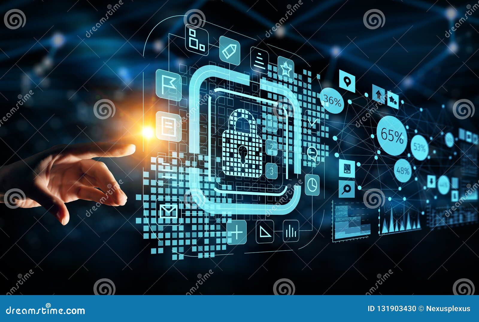 New Media Technologies in Use. Mixed Media Stock Illustration ...