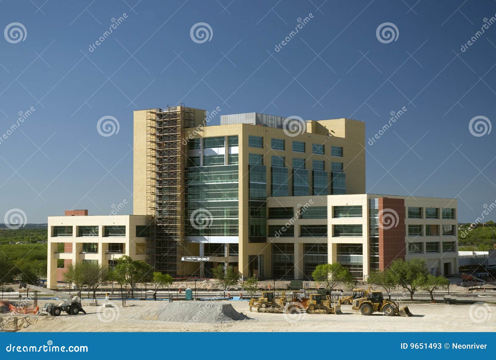 New Medical Building stock image. Image of brick, blue - 9651493