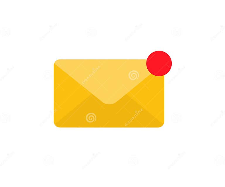 New Message Icon with Notification Logo Design. Envelope Pointer with ...