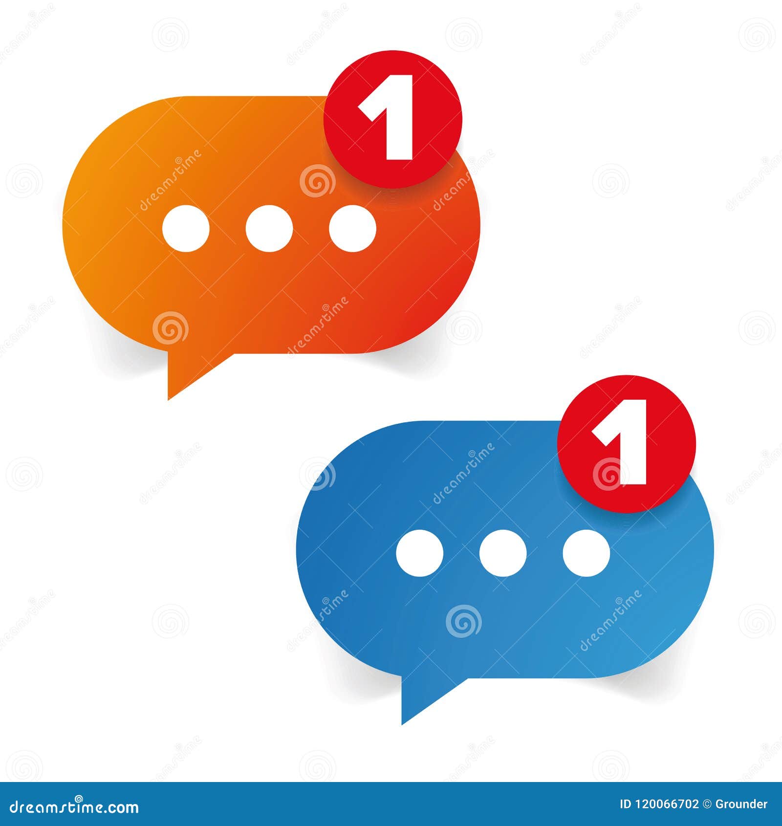 New message icon set stock vector. Illustration of spam - 120066702