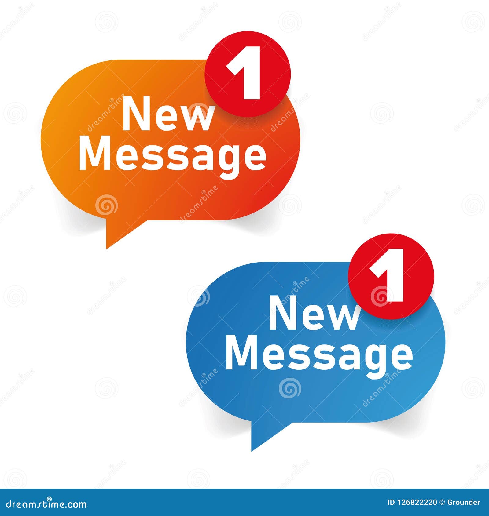 New Message Icon Speech Bubble Stock Vector - Illustration of internet ...
