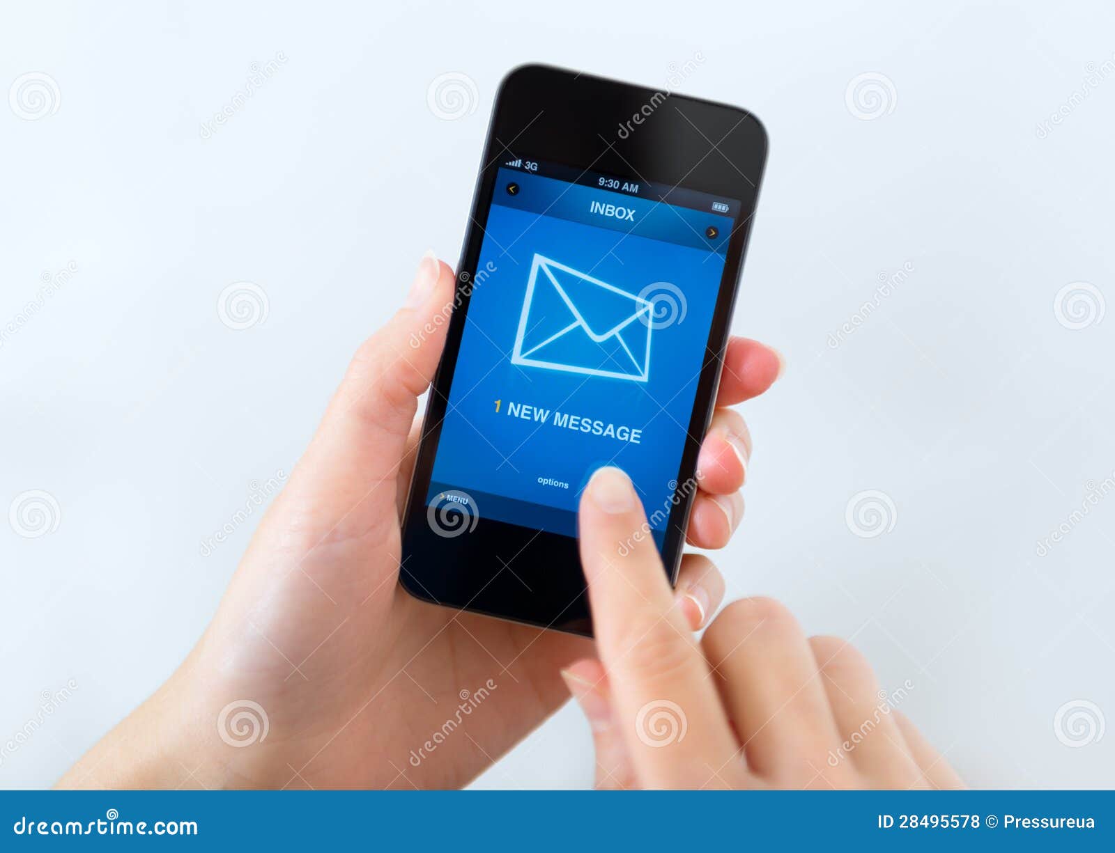 New Message on Mobile Phone Stock Photo - Image of mail, internet: 28495578