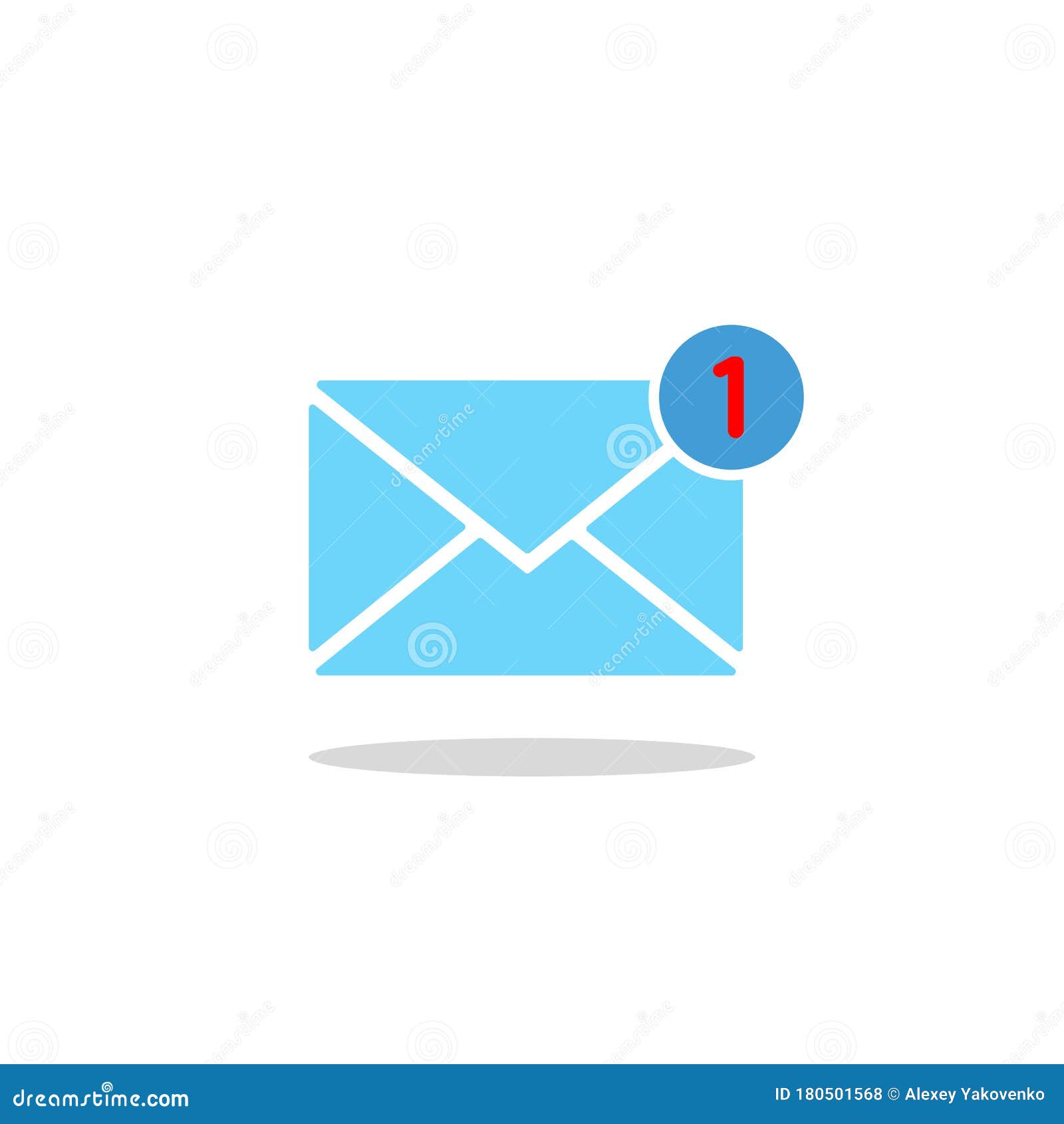 New Message, Notification, Email, Amail, Chat or Letter Icon Flat in ...