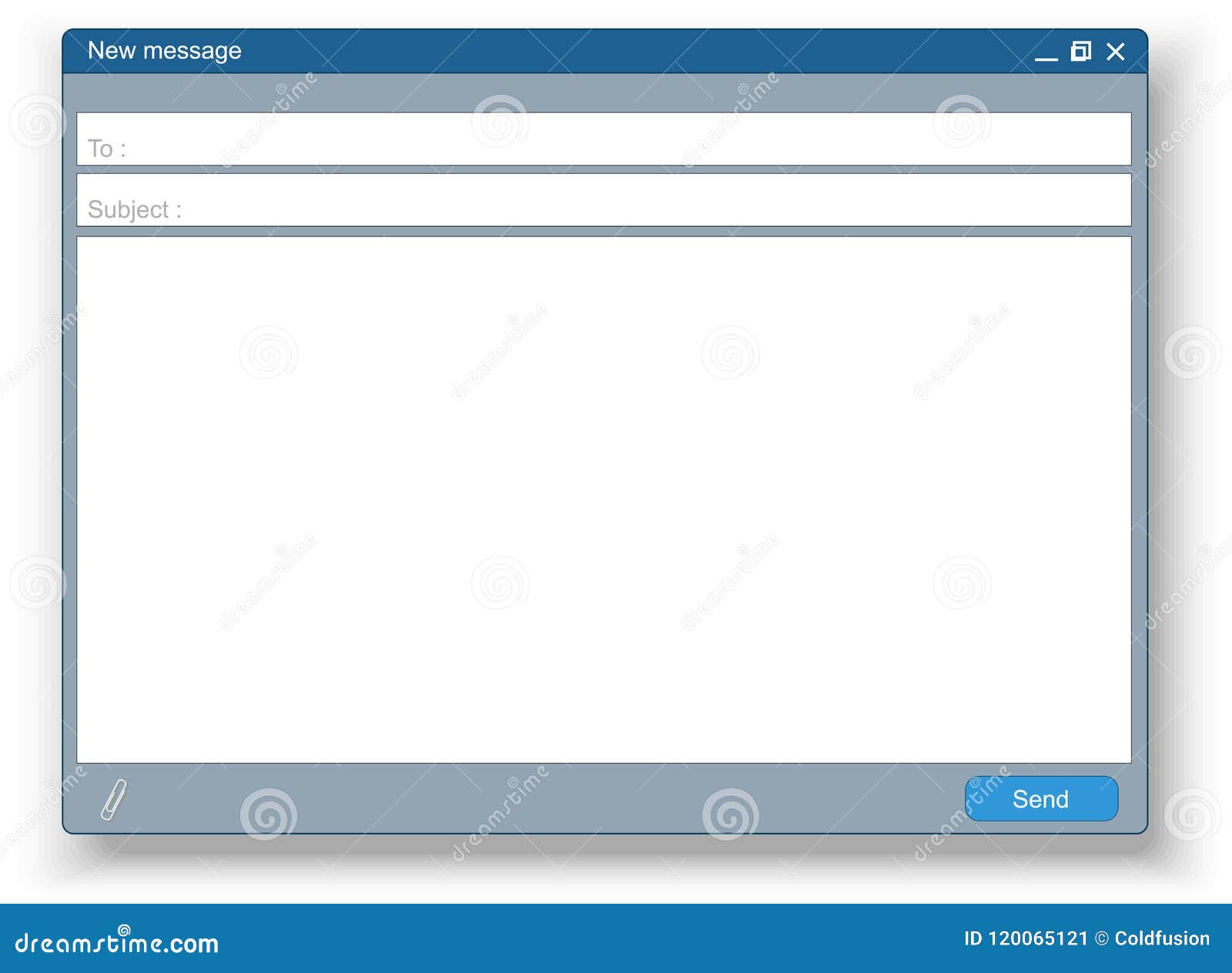 New Message Panel. Vector Illustration Stock Vector - Illustration of ...