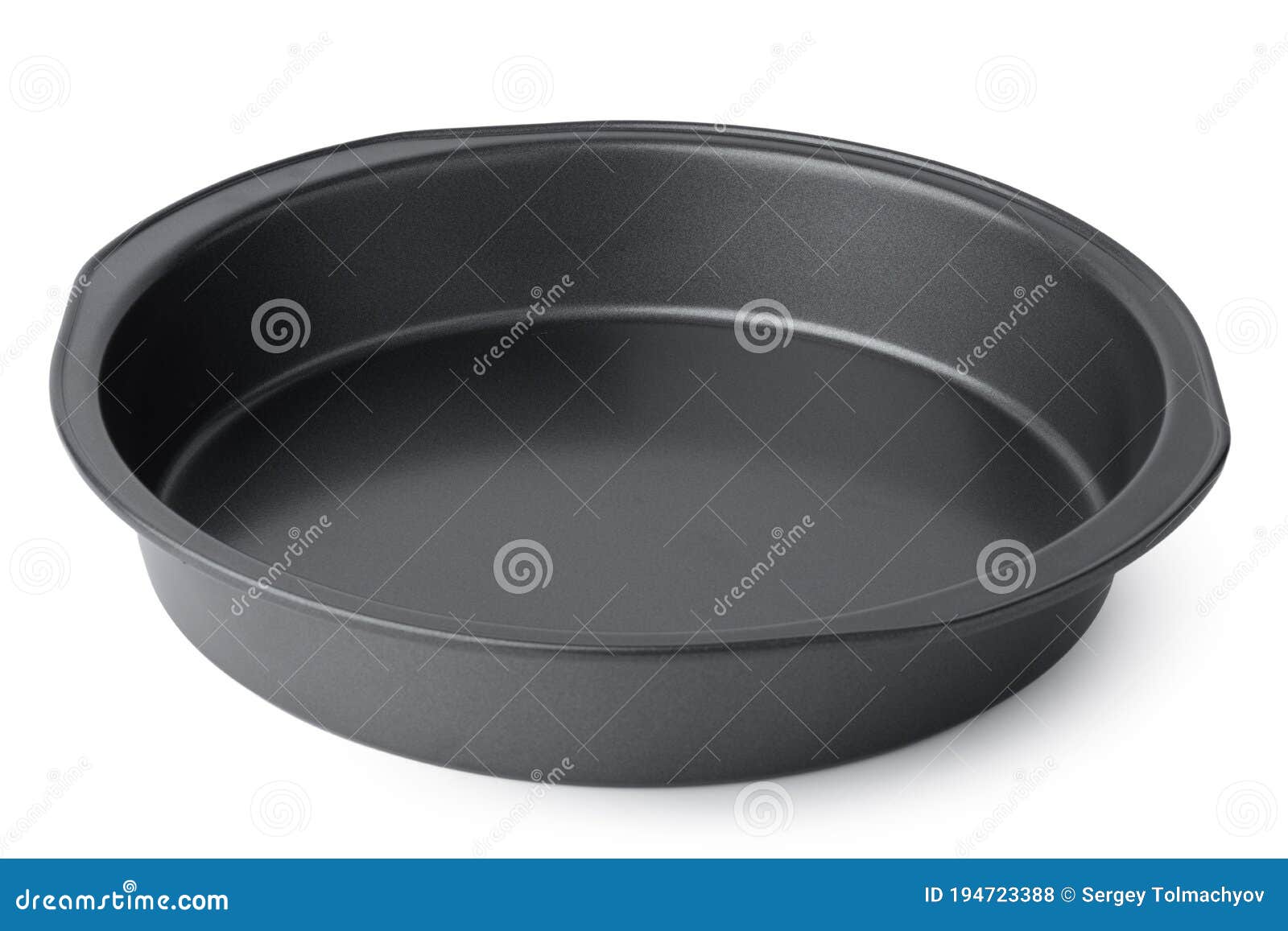 New Metal Baking Dish on White Background Stock Photo - Image of bakery ...