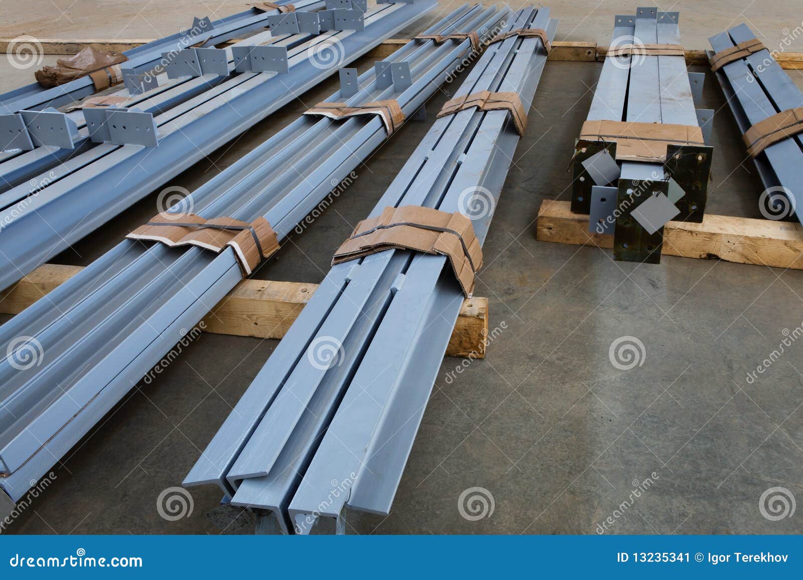 New metal beams stock image. Image of heap, group, manufacture - 13235341