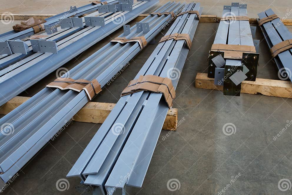 New metal beams stock image. Image of heap, group, manufacture - 13235341