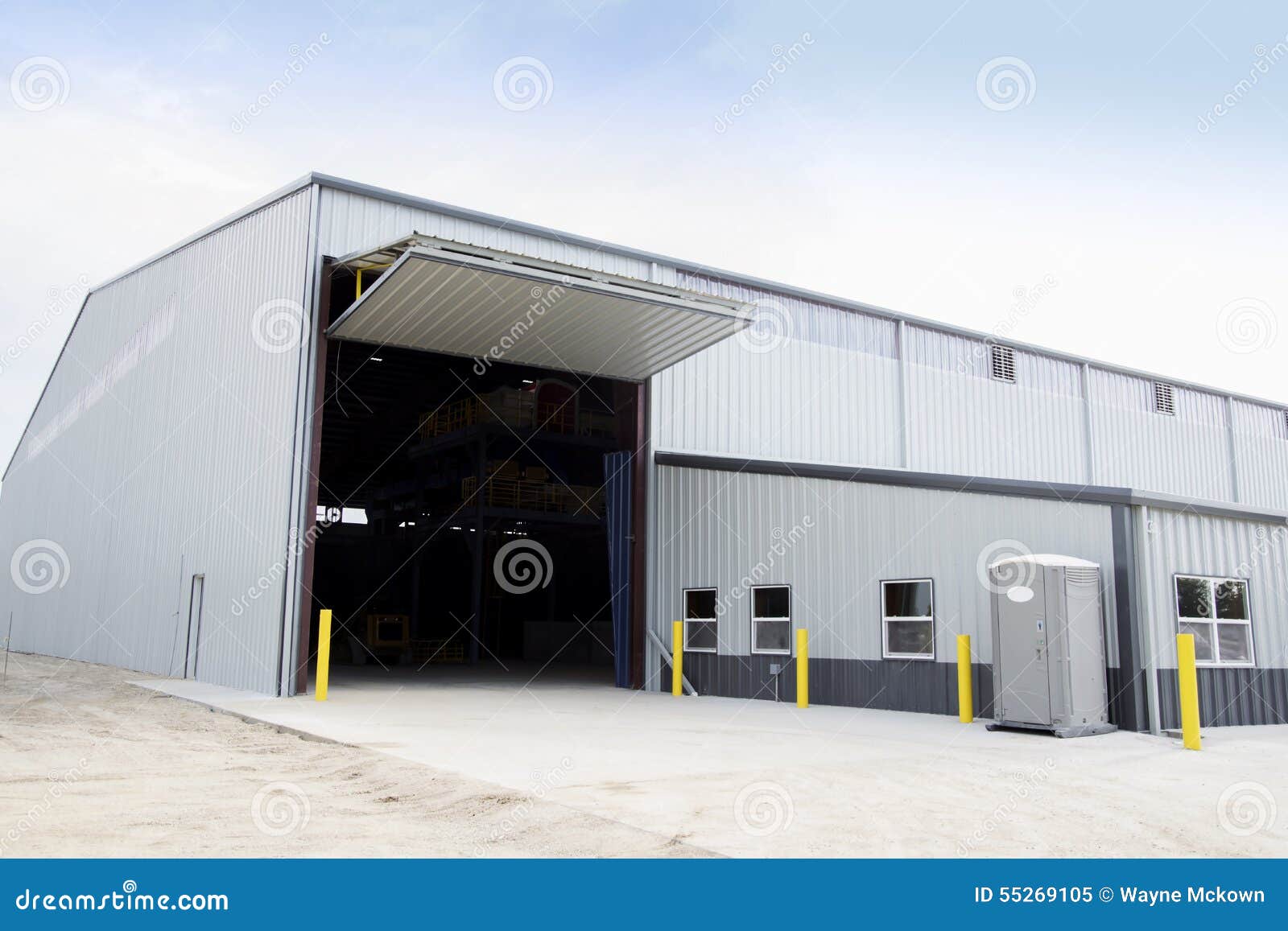New Metal Building Under Construction, Stock Image - Image of ...