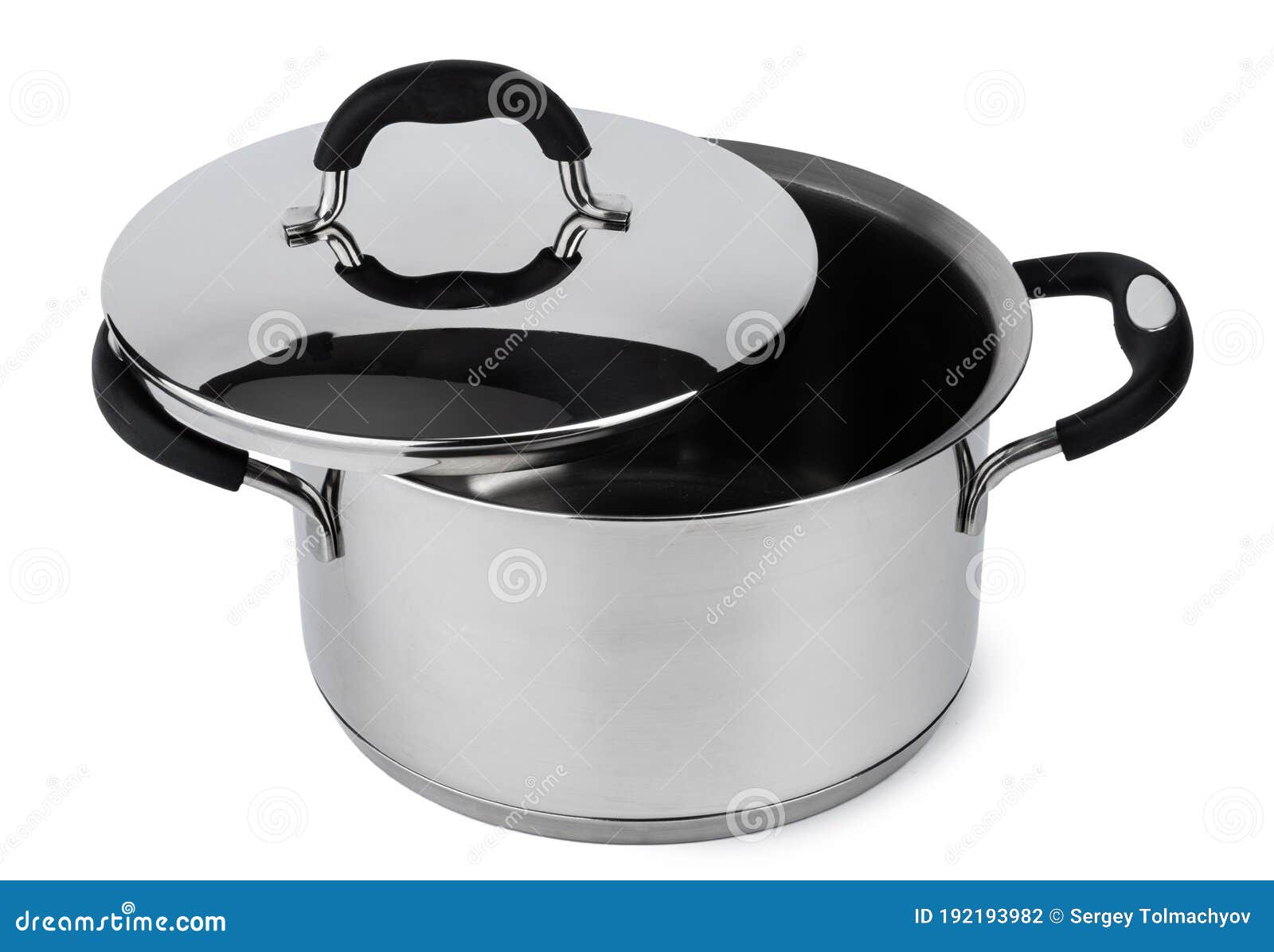 New Metal Cooking Pot Isolated on White Stock Photo - Image of ...
