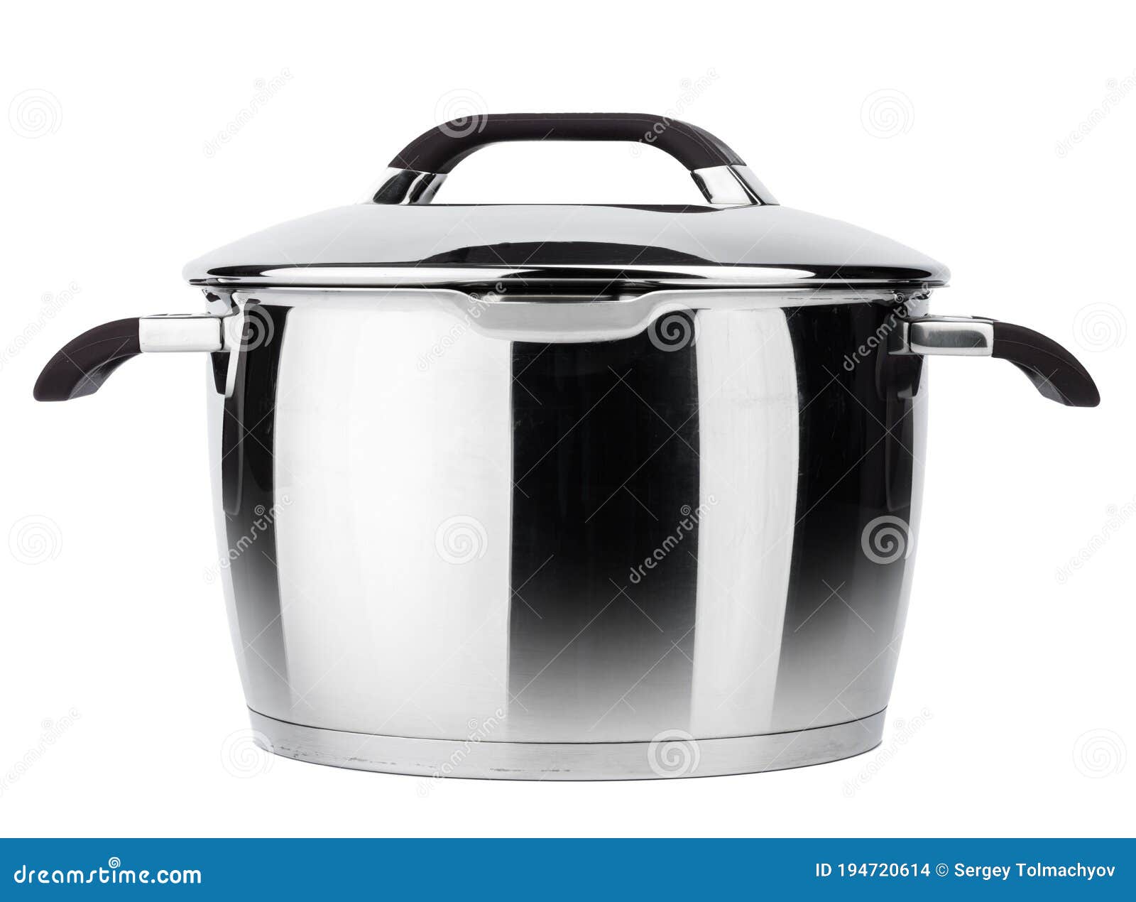 New Metal Cooking Pot Isolated on White Stock Photo - Image of ...
