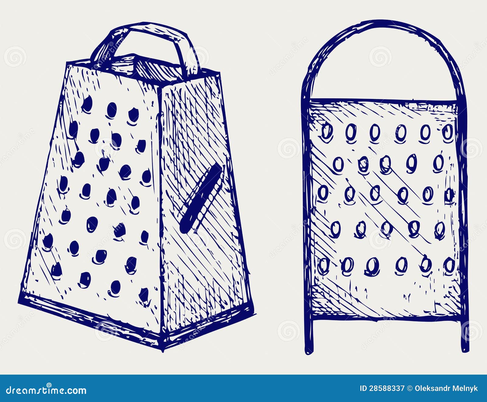 Grater Or Shredder Grating Vegetable Into Fine Pieces Vector Set ...