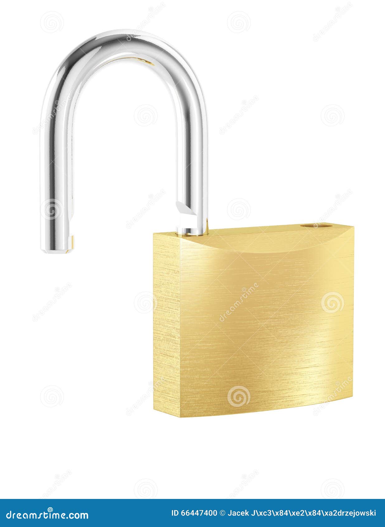 New Metal Opened And Locked Padlock Isolated On White Background ...