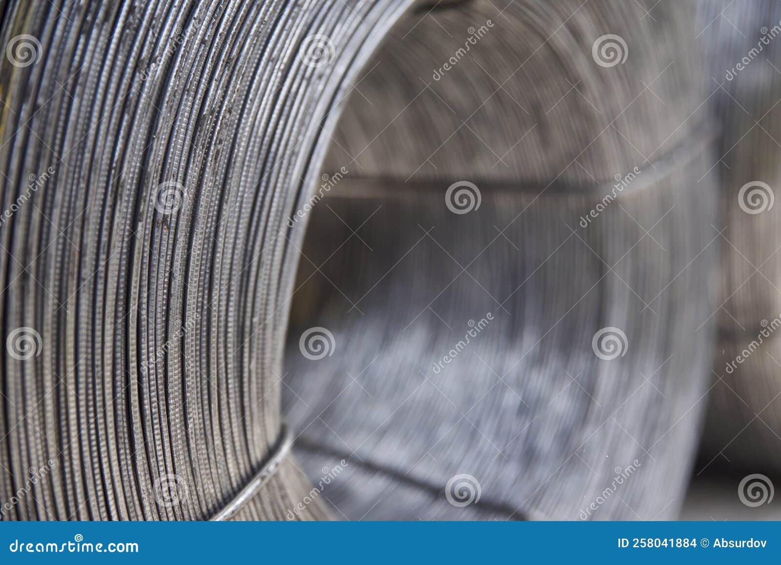 New Metal Wire Wound into Round Coils in Stock Stock Photo - Image of ...